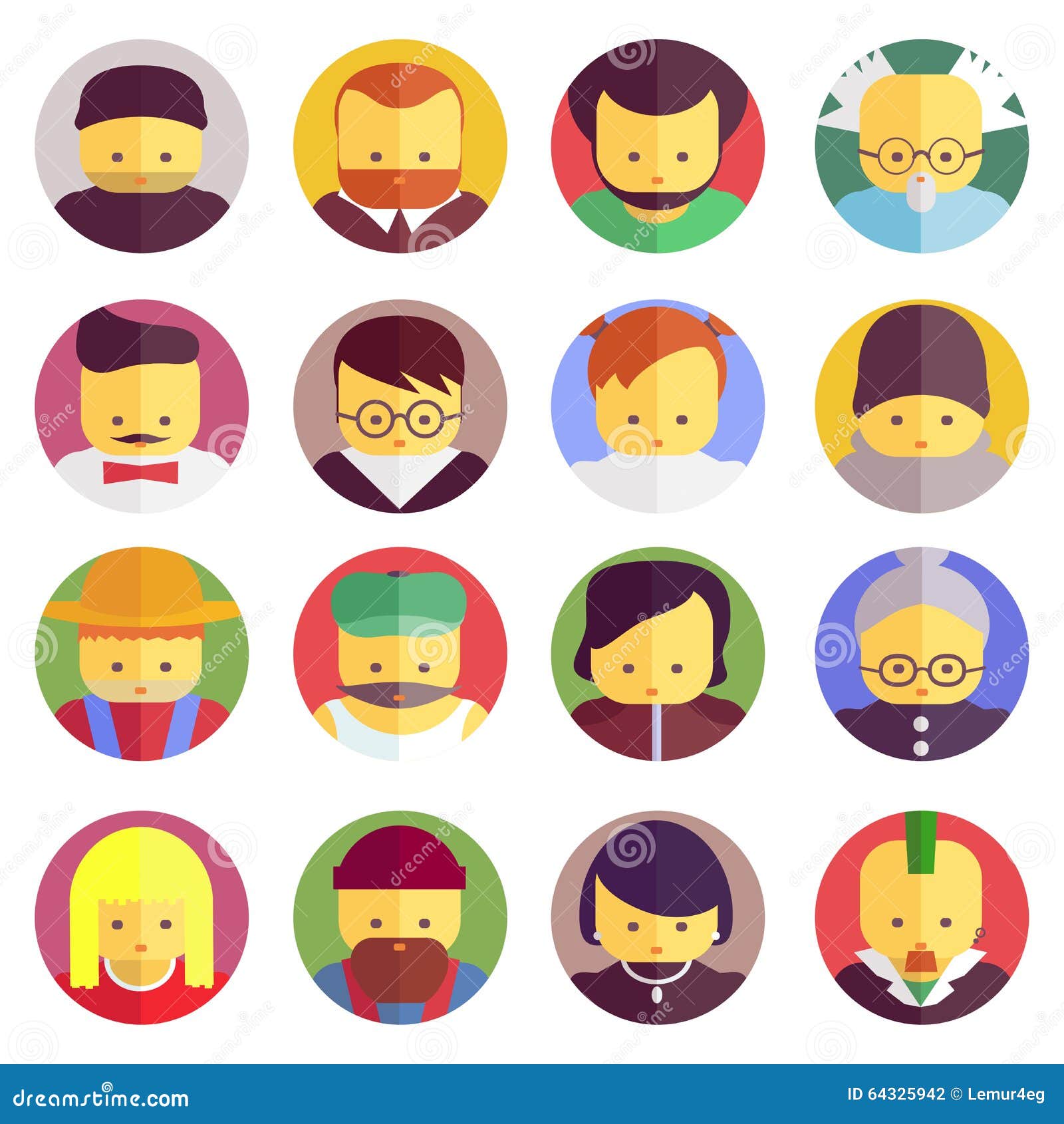Vector face icon stock vector. Illustration of male, female - 64325942