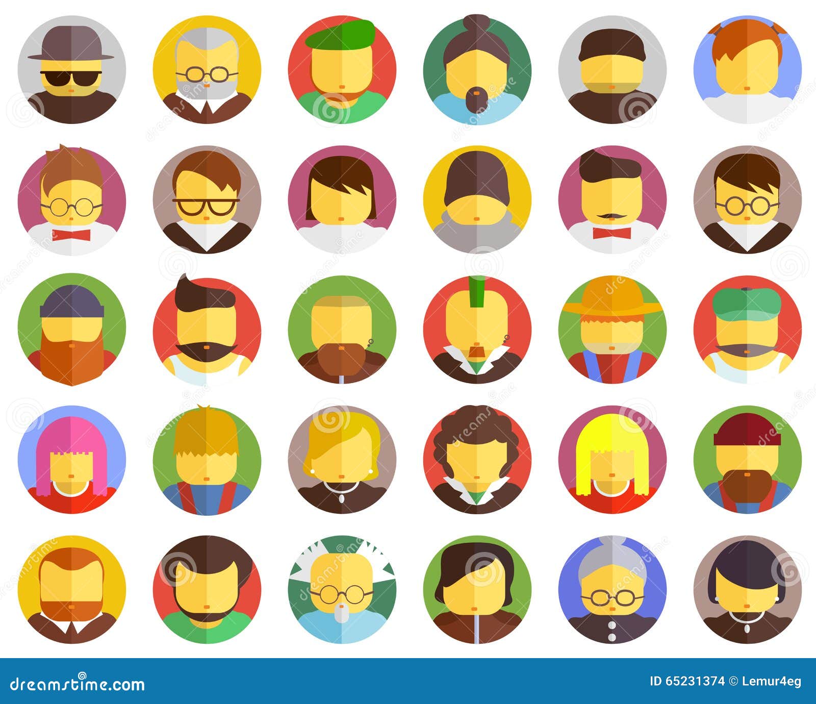 Vector face icon stock vector. Illustration of face, lady - 65231374