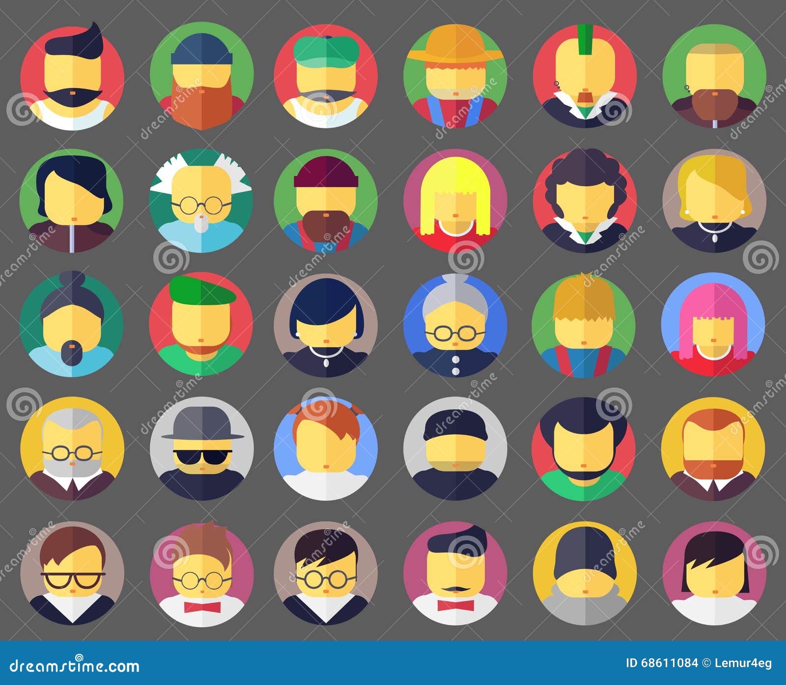 Vector face icon stock vector. Illustration of people - 68611084