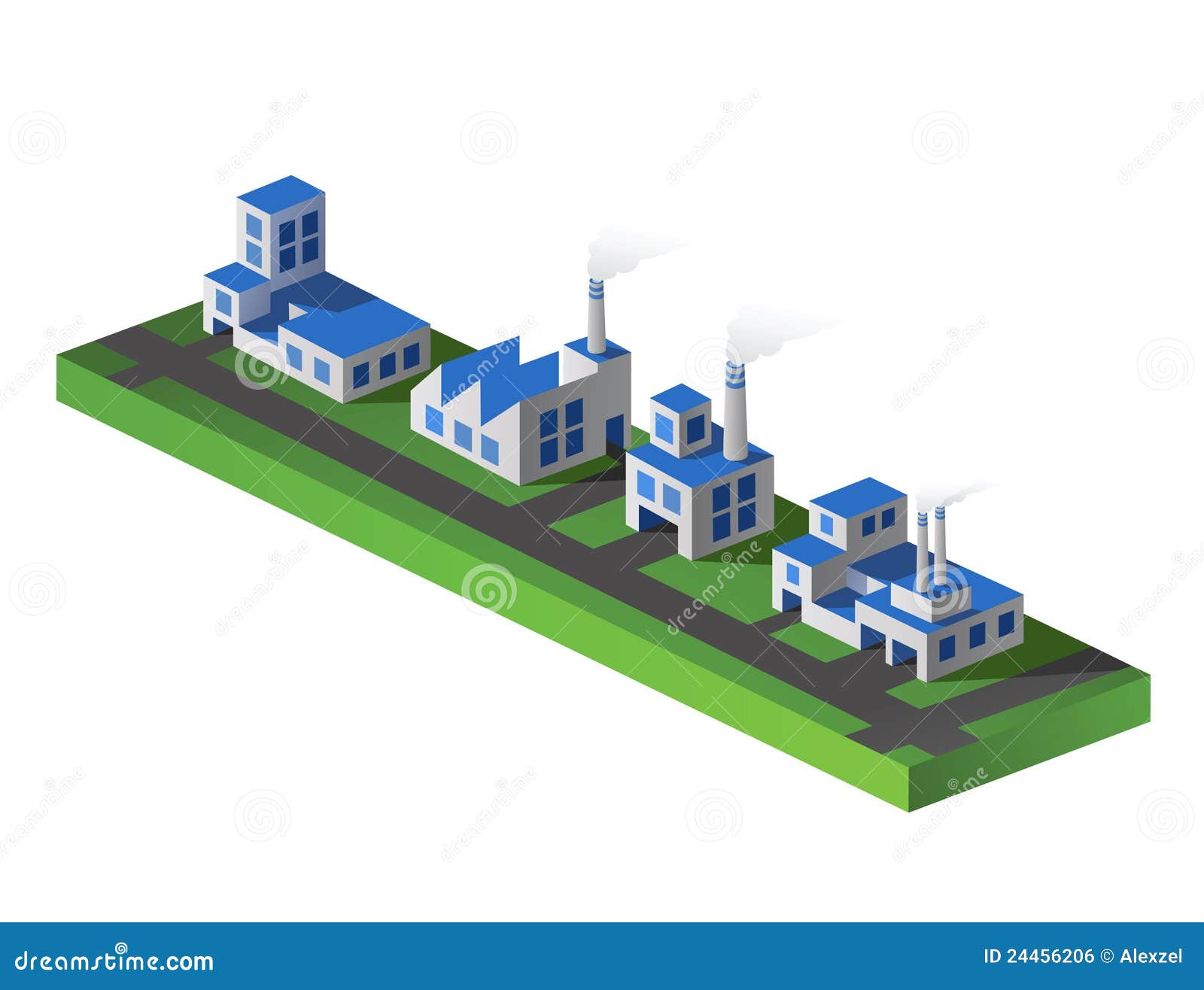 Vector factories stock vector. Illustration of home, plant - 24456206