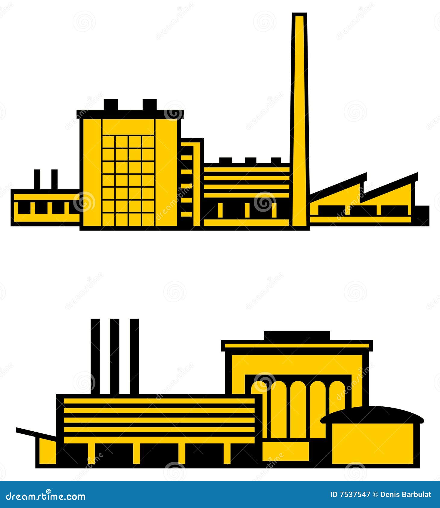 Vector factories stock vector. Illustration of conceptual - 7537547