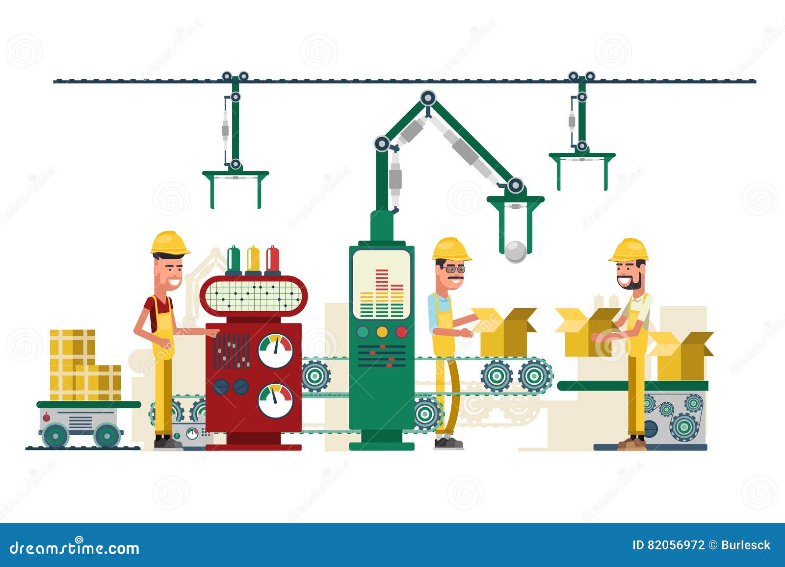 Factory Production Process Icons Set Infographic Cartoon Vector ... Factory Production Process Icons Set Infographic Cartoon Vector ...