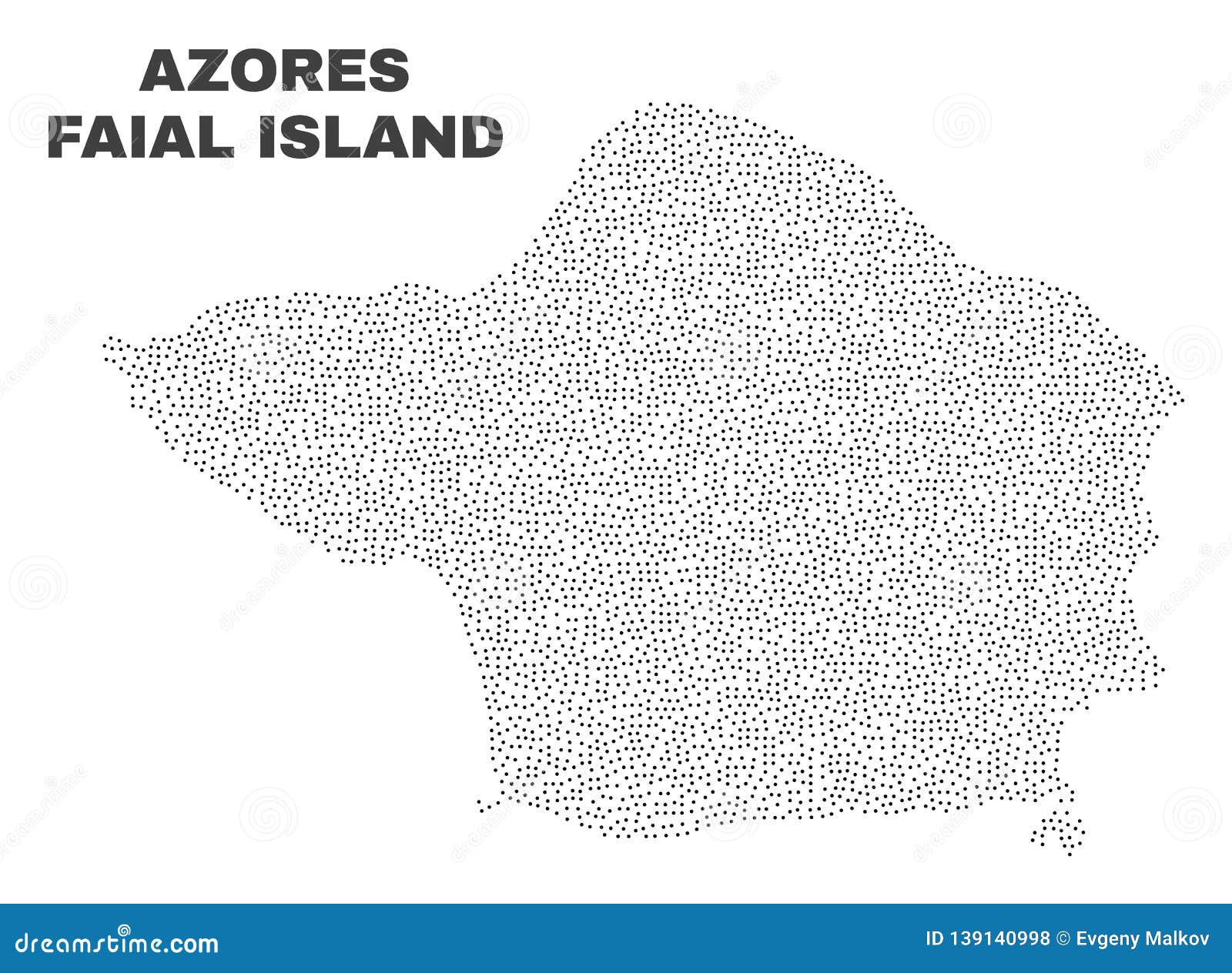 Vector Faial Island Map of Dots Stock Vector - Illustration of point ...