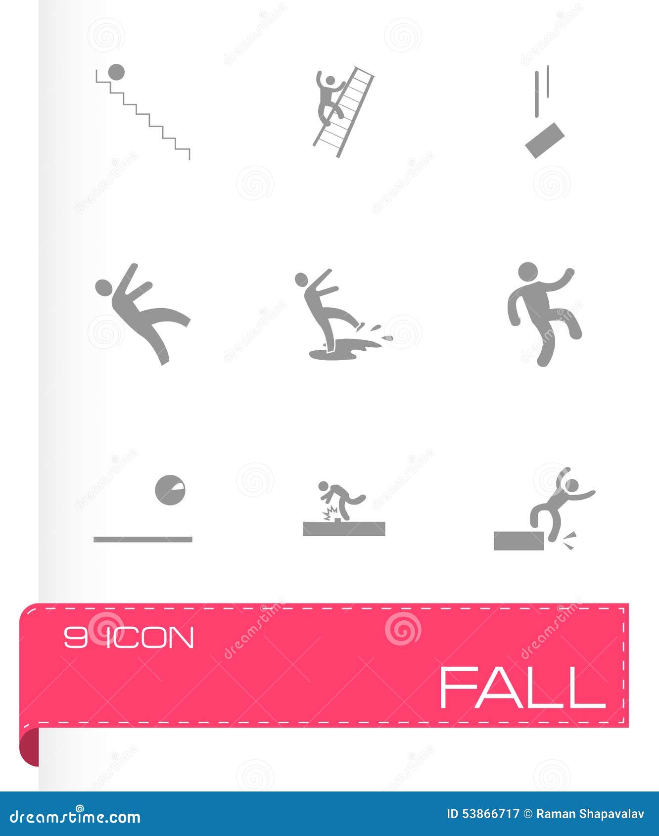 Vector fall icon set stock vector. Illustration of contact - 53866717
