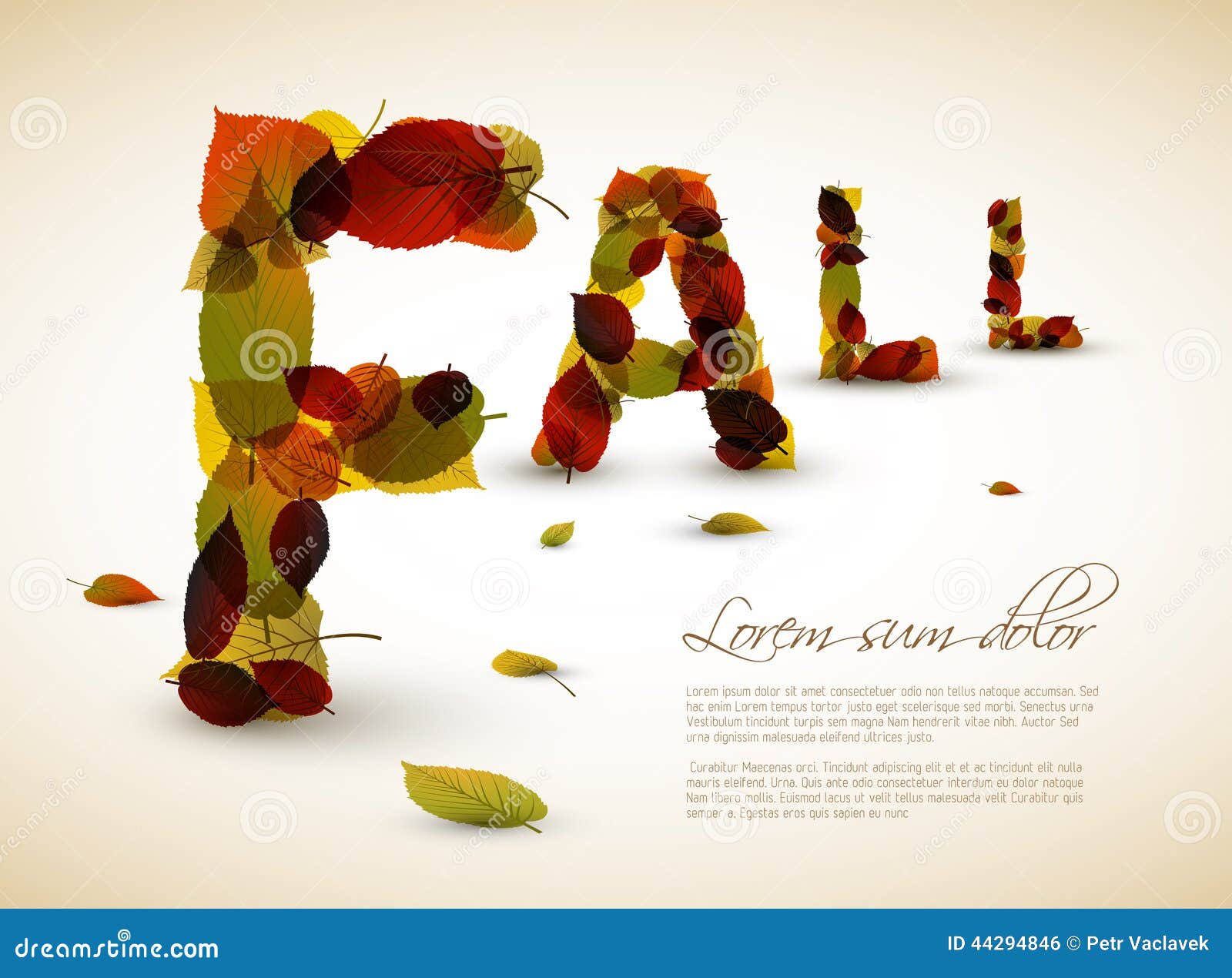 Vector Fall Lettering Illustration Stock Vector - Illustration of ...