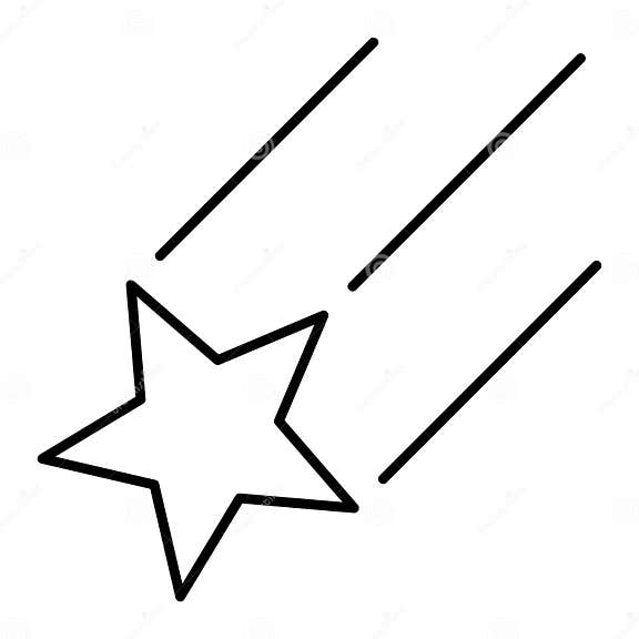 Vector Falling Star Outline Icon Design Stock Vector - Illustration of ...
