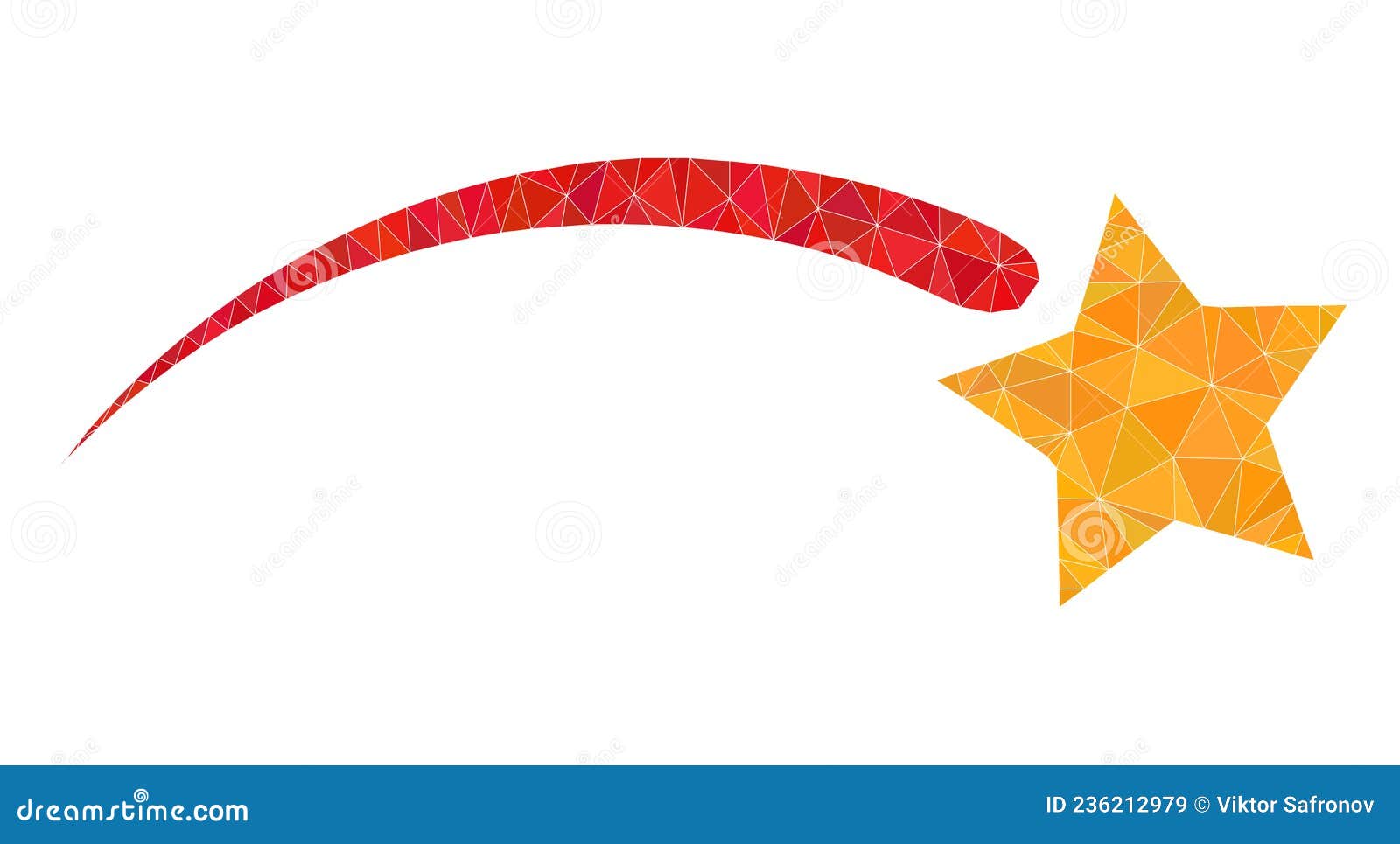 Vector Falling Star Triangle Filled Icon Stock Vector - Illustration of ...