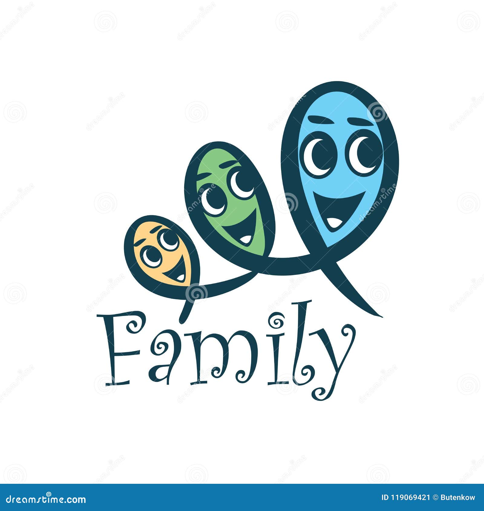 Vector family logo stock vector. Illustration of logo - 119069421