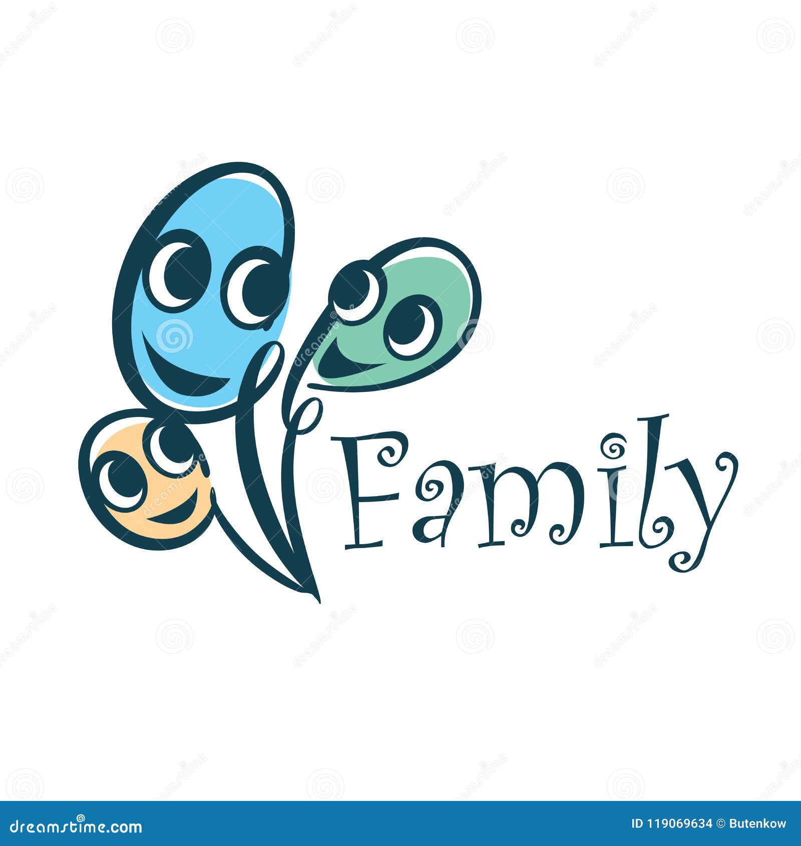 Vector family logo stock vector. Illustration of graphic - 119069634