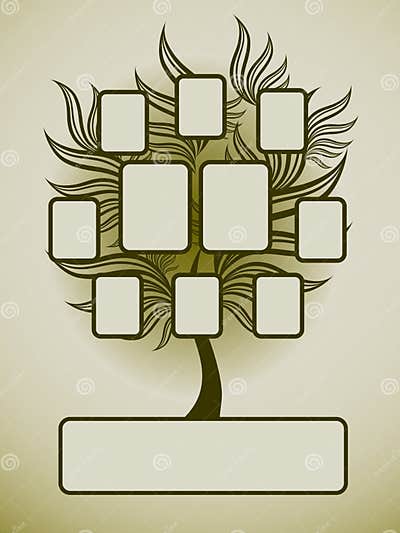 Vector Family Tree Design with Frames Stock Vector - Illustration of ...
