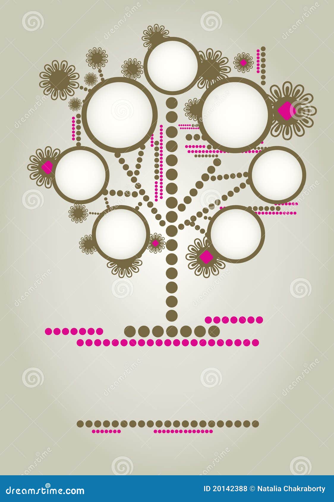 Vector Family Tree Design with Frames Stock Vector - Illustration of ...