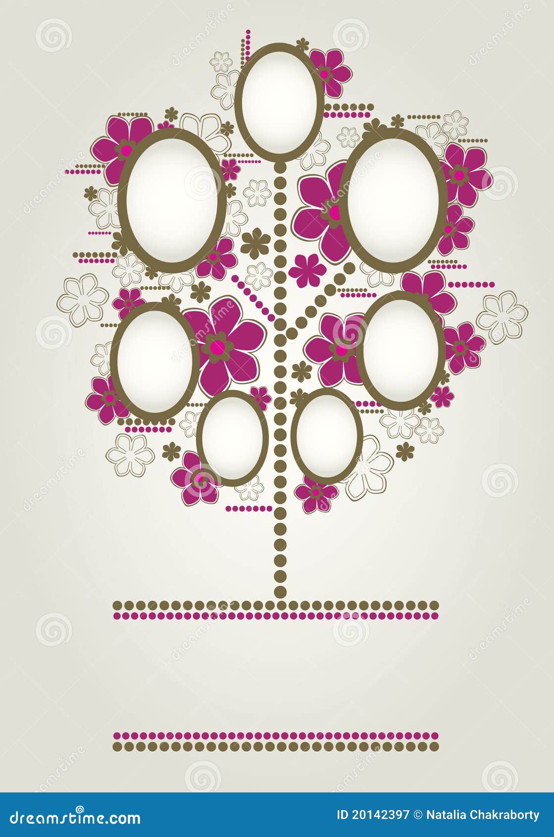 Vector Family Tree Design With Frames Royalty Free Stock Photography ...