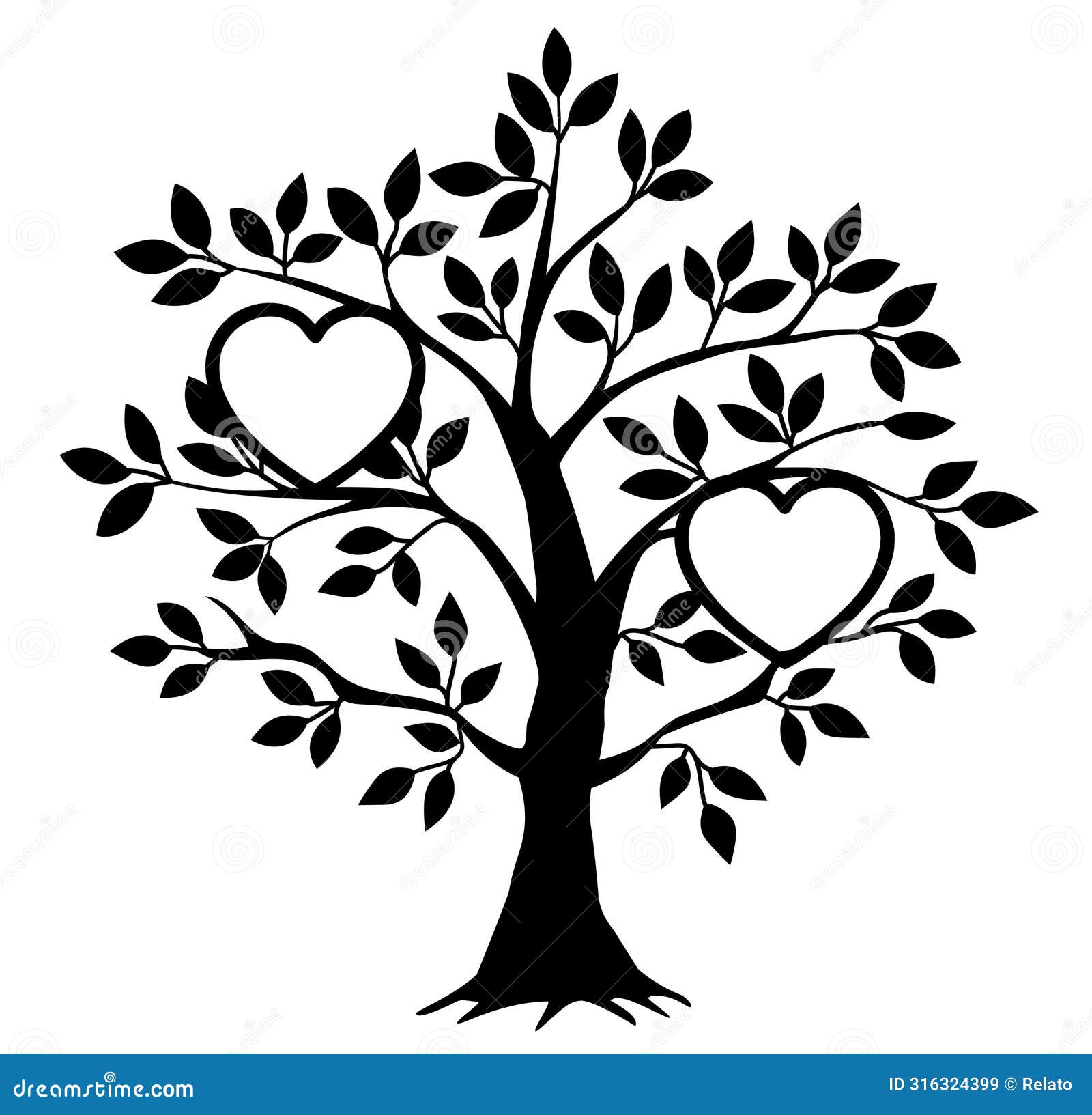 Vector Family Tree 2 Members. Stock Vector - Illustration of cartoon ...