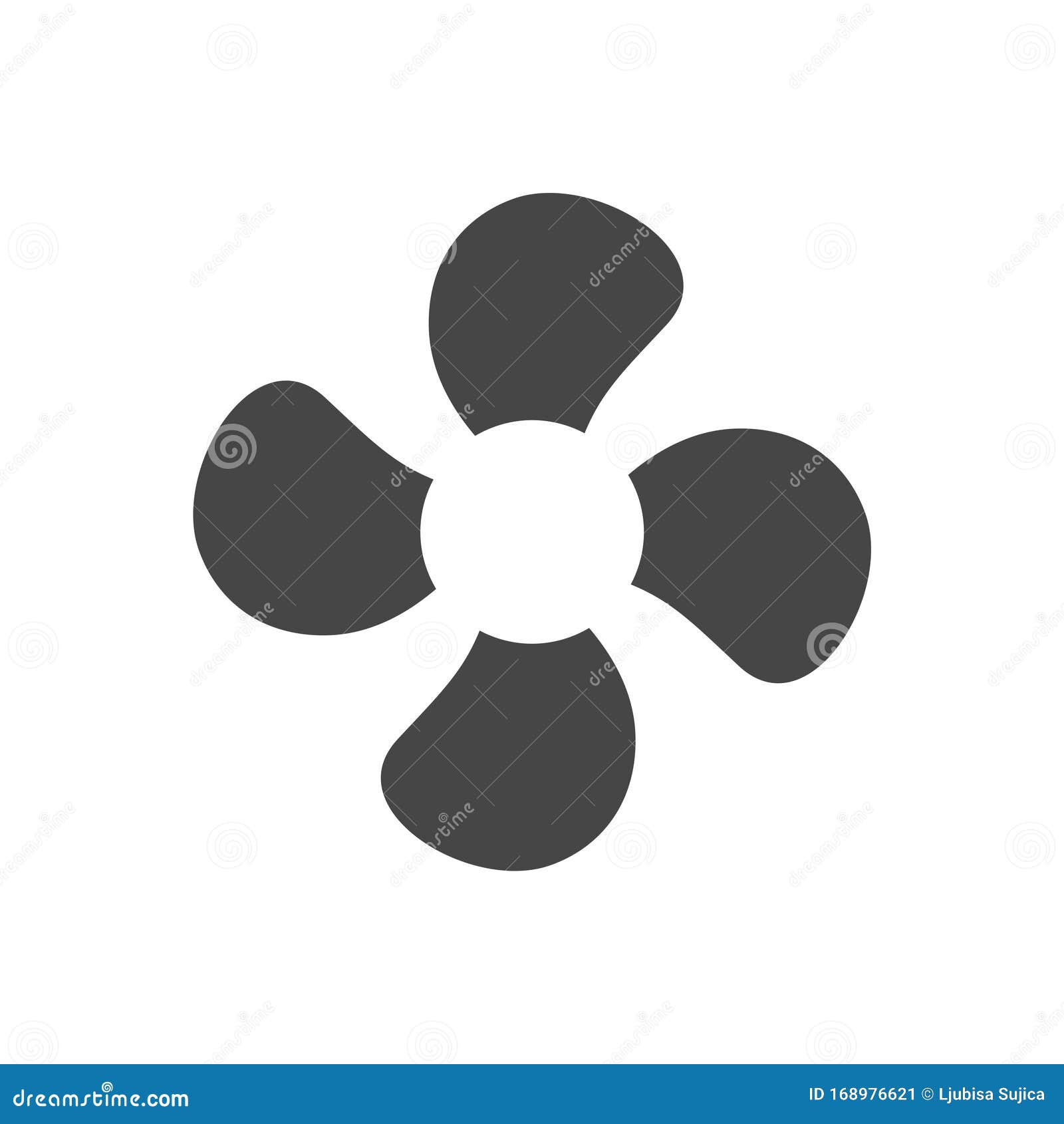 Vector fan icon stock vector. Illustration of cool, rotor - 168976621