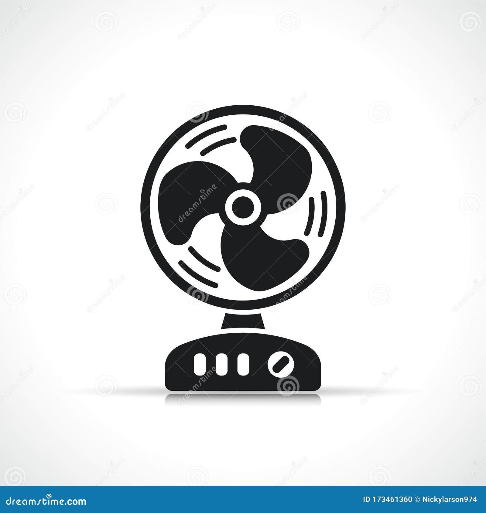 Vector Fan Symbol Icon Design Stock Vector - Illustration of black ...