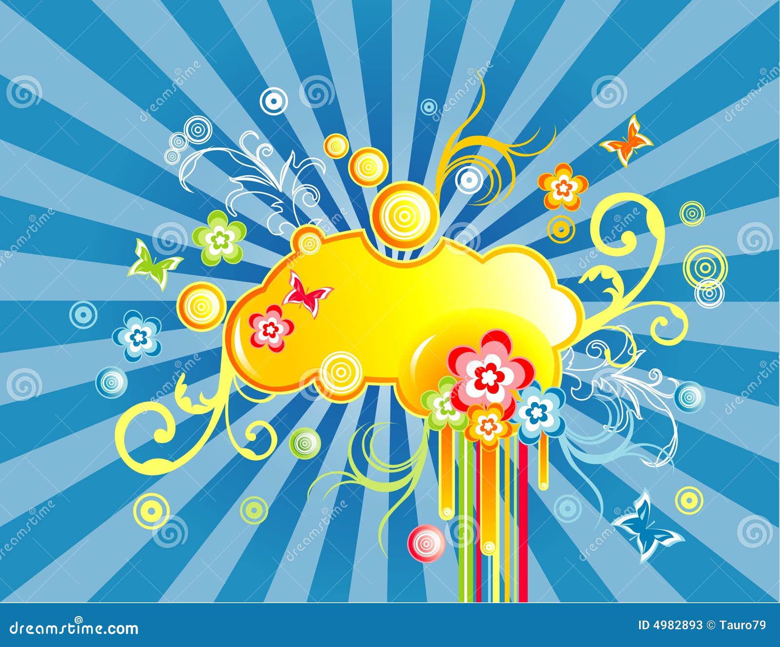 Fantasy Flower Vertical Coloring Page For Children And Adults Vector ...