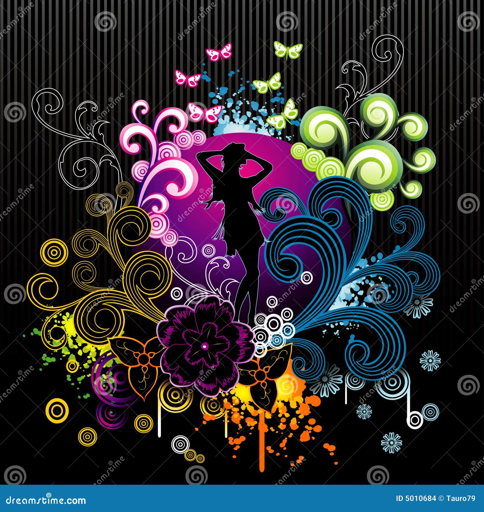 Vector Fantasy Flower Illustration | CartoonDealer.com #5010684