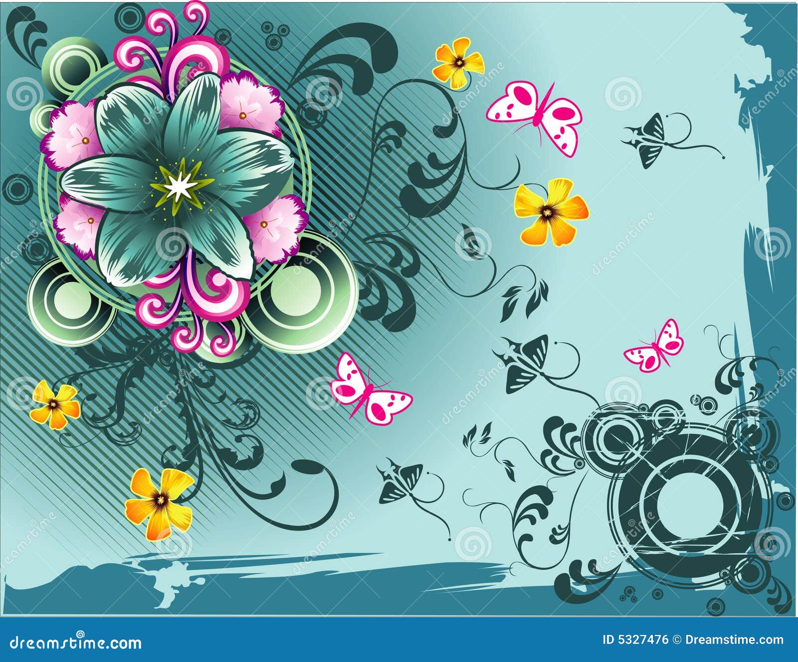 Vector Fantasy Flower Illustration Stock Vector - Illustration of ...