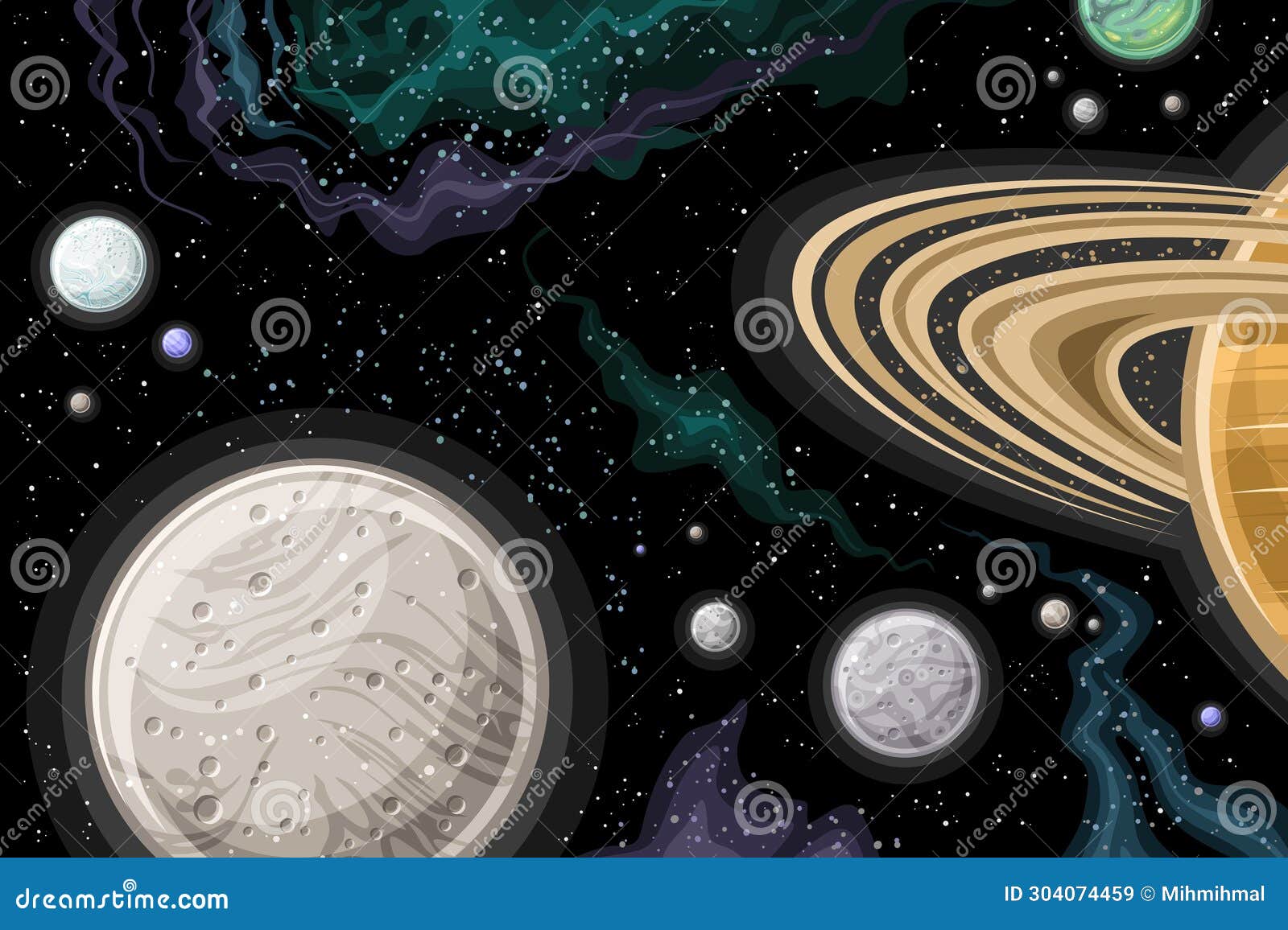 Vector Fantasy Space Chart stock illustration. Illustration of universe ...