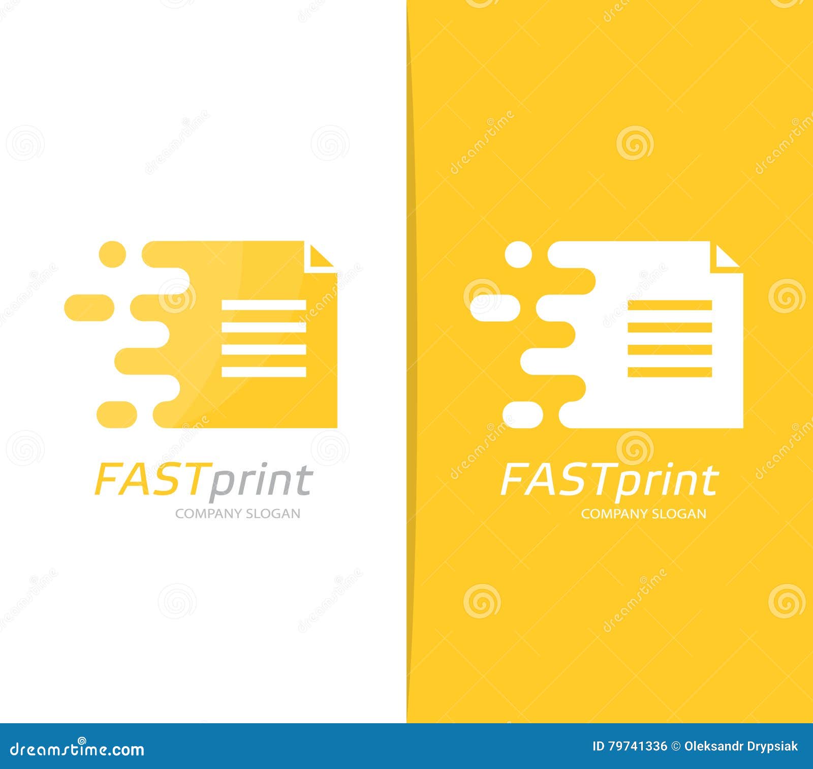 Vector Fast File Logo Combination. Speed Document Symbol or Icon ...
