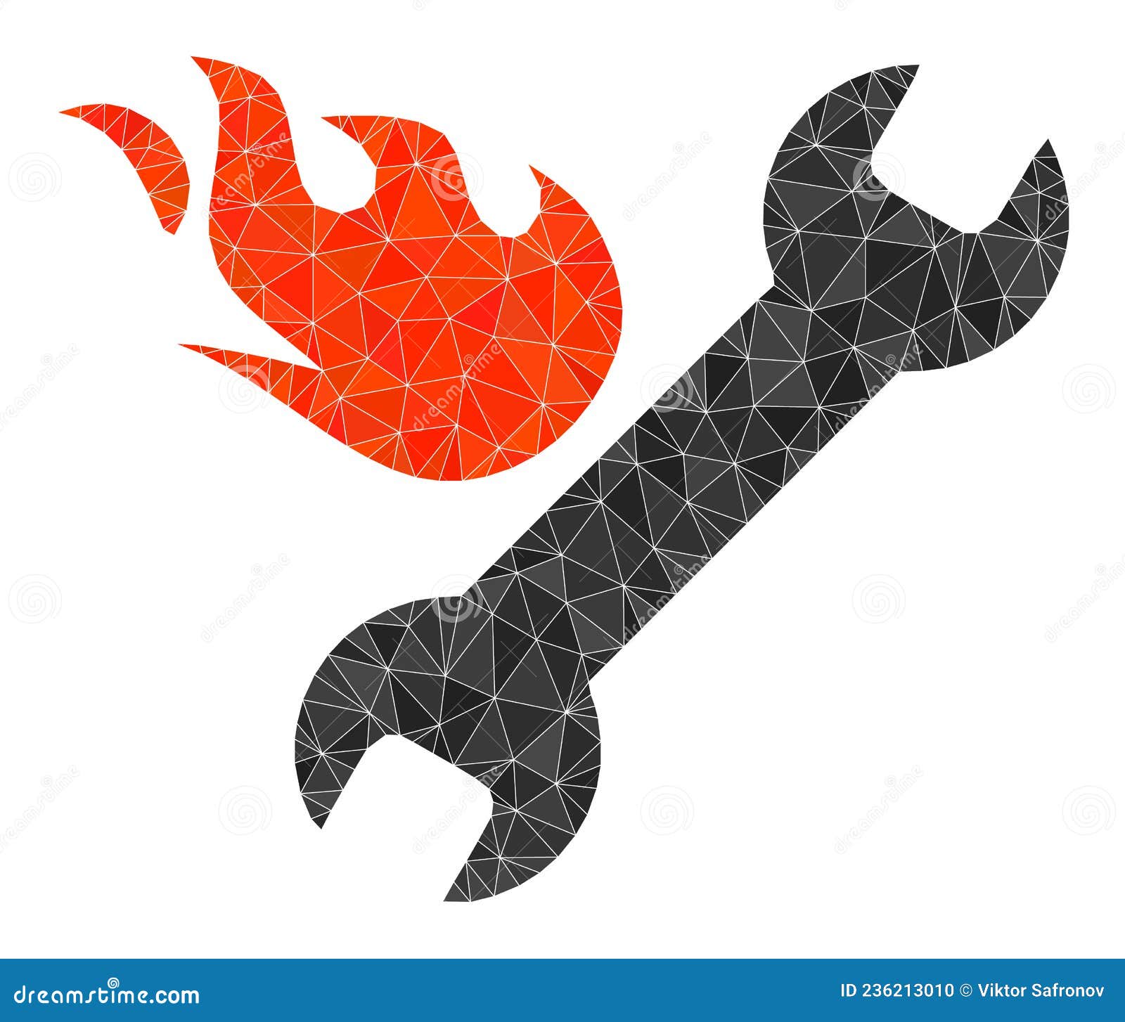 Vector Fast Repair Polygonal Icon Stock Vector - Illustration of hurry ...