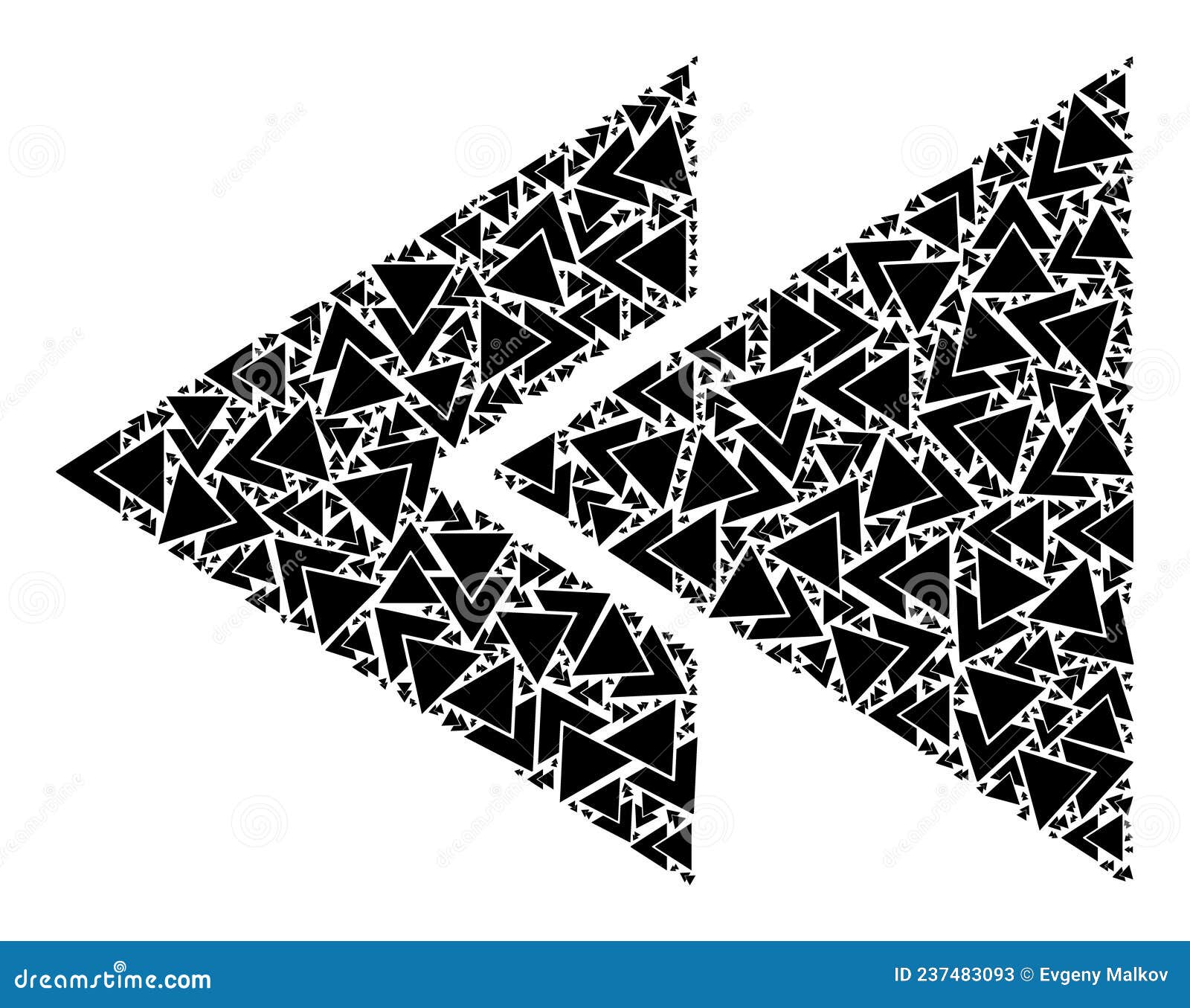 Fast Rewind Back Recursive Icon Mosaic of Self Icons Stock Vector ...