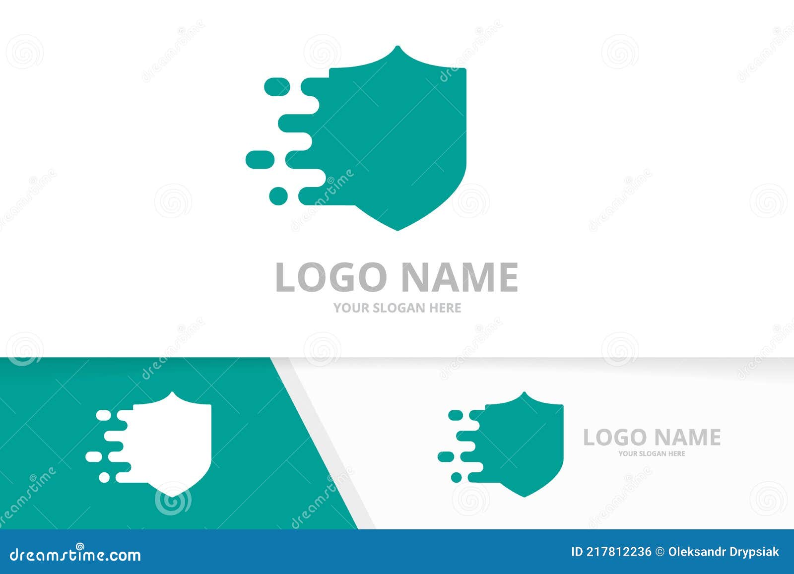 Vector Fast Shield Logo Combination. Speed Security Logotype Design ...