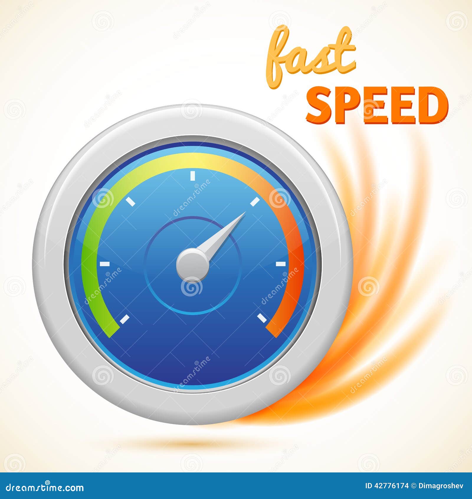 Vector Fast Speed Symbol, Speedometer Isolated Stock Illustration ...