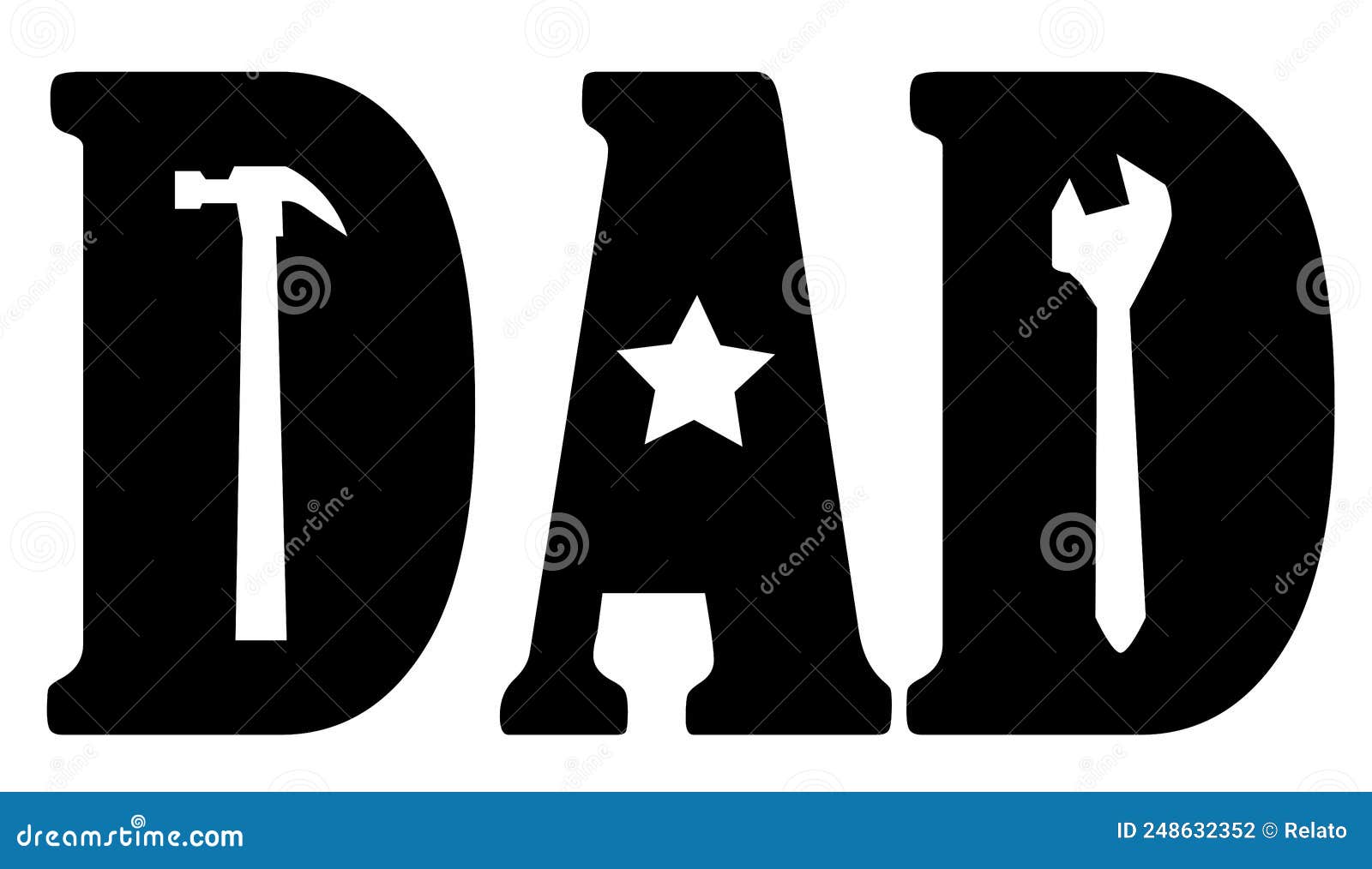 Vector Father`s Day, Dad, Tools. Stock Vector - Illustration of concept ...