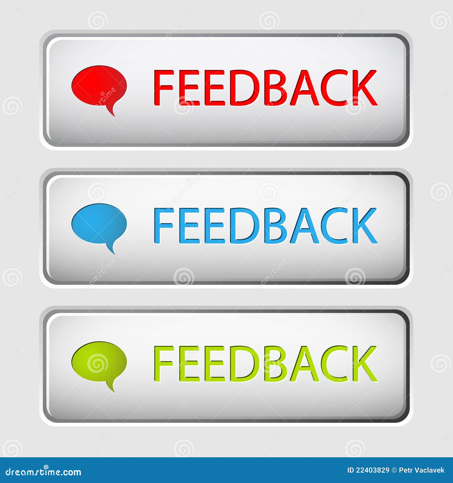 Vector Feedback buttons stock vector. Illustration of information ...