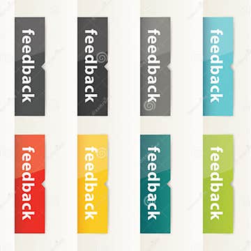 Vector Feedback Buttons for Your Website. Modern Design Button I Stock ...