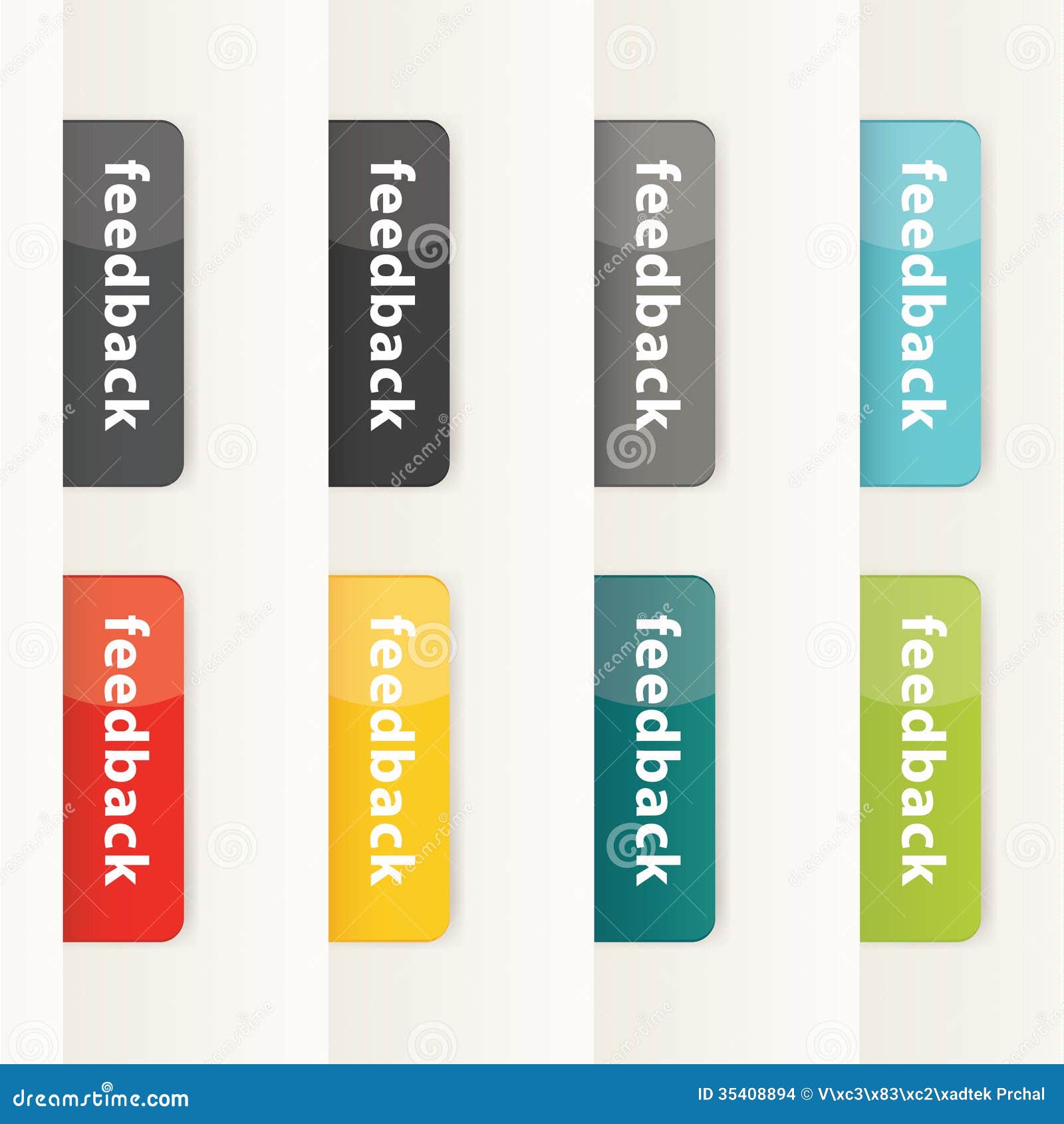 Vector Feedback Buttons for Your Website. Modern Design Button I Stock ...