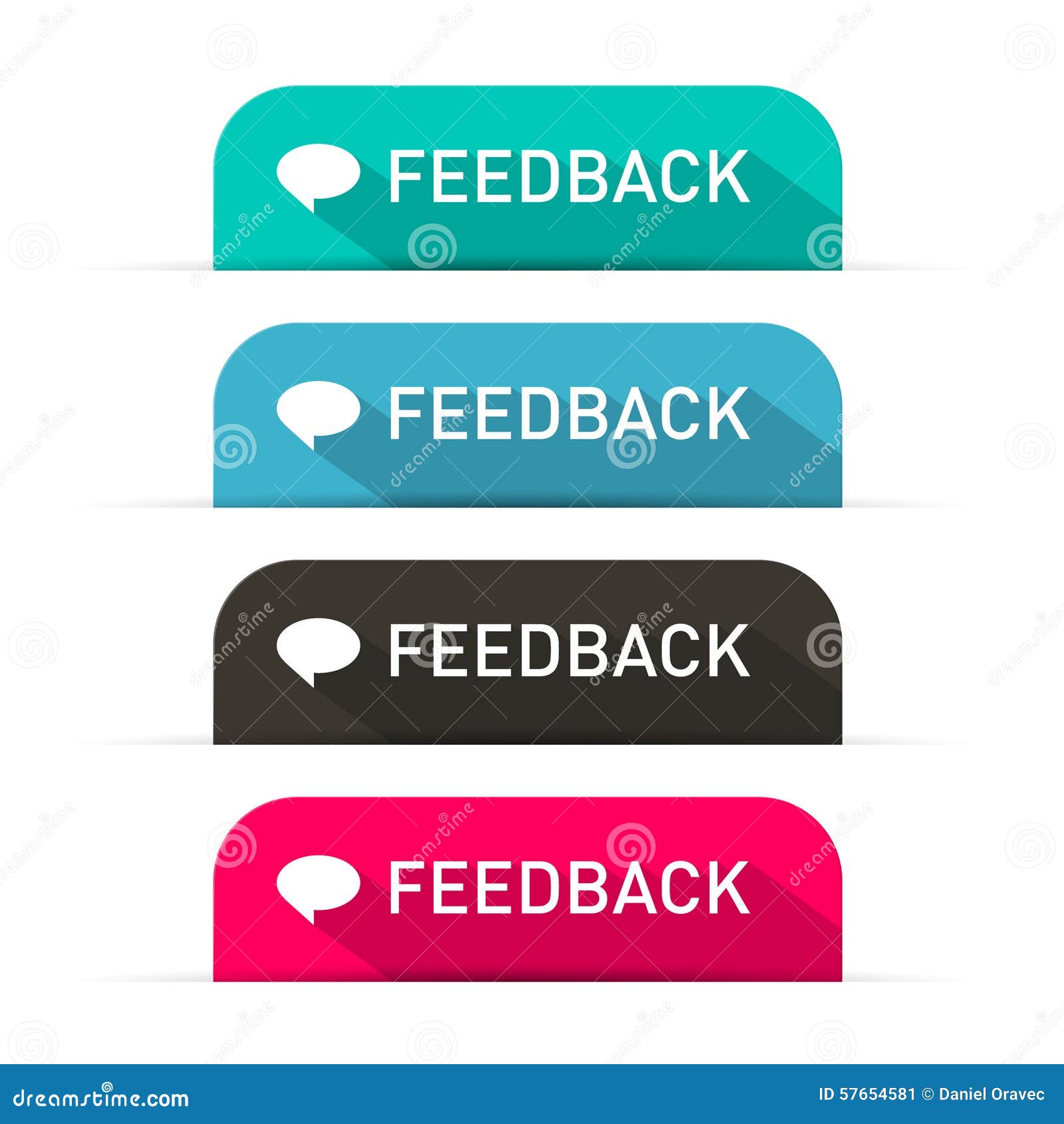 Vector Feedback Icons Set stock vector. Illustration of message - 57654581