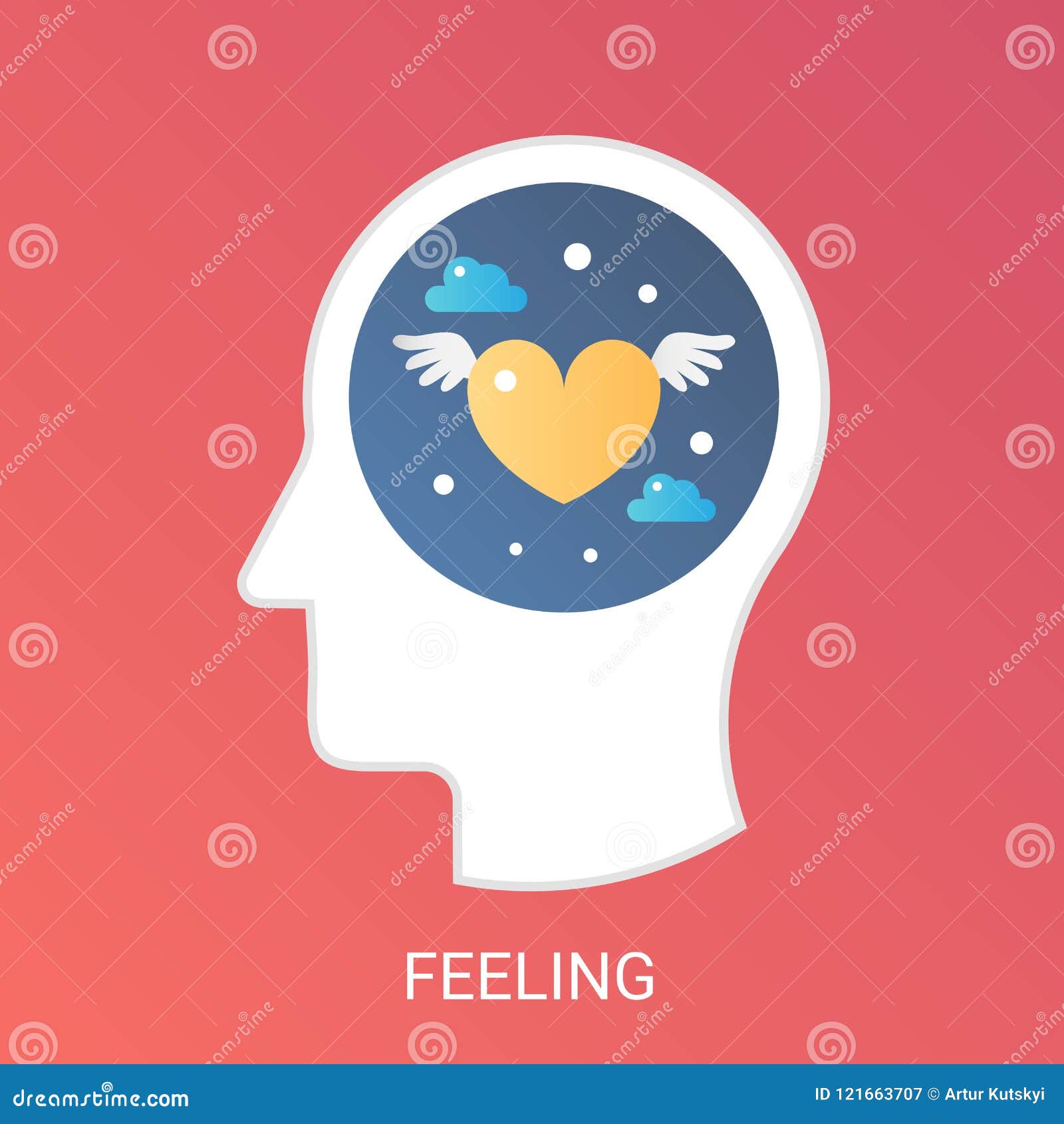 Vector Feeling Concept. Modern Gradient Flat Style. Stock Vector ...