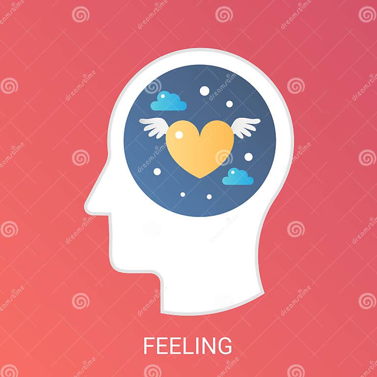 Vector Feeling Concept. Modern Gradient Flat Style. Stock Vector ...