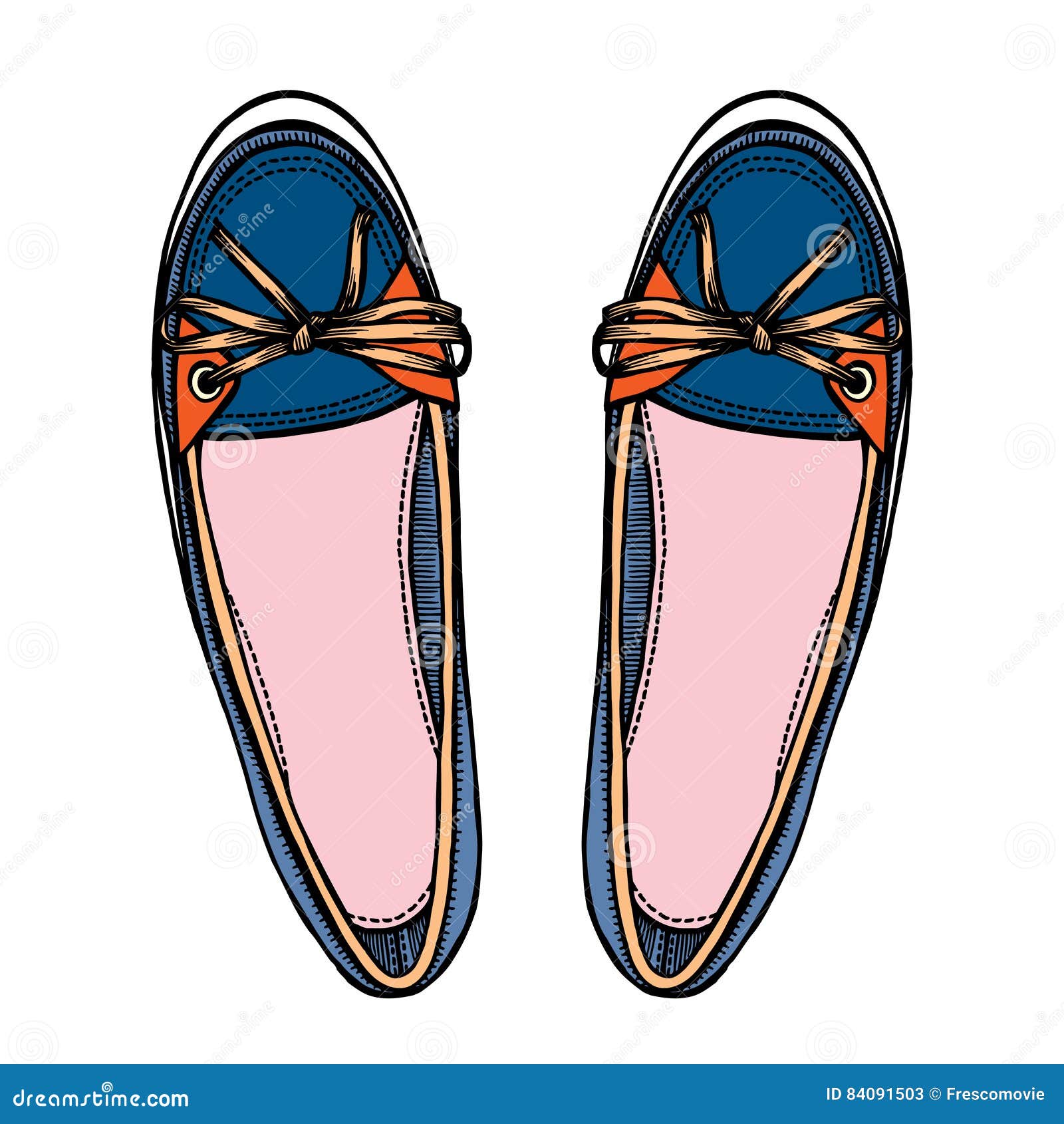 Vector Female Shoes Over White Stock Vector - Illustration of female ...