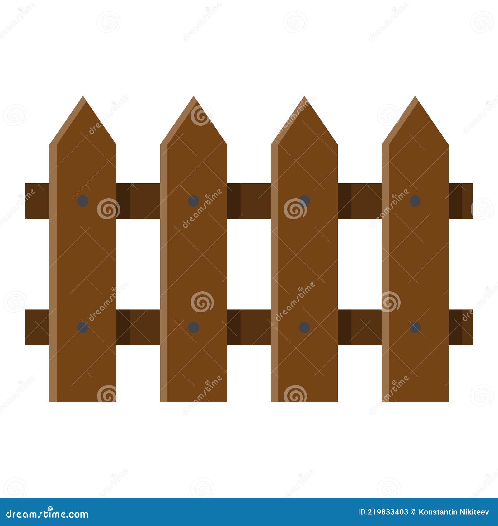 Vector Fence Icon. Palisade Minimalistic Illustration Stock Vector ...