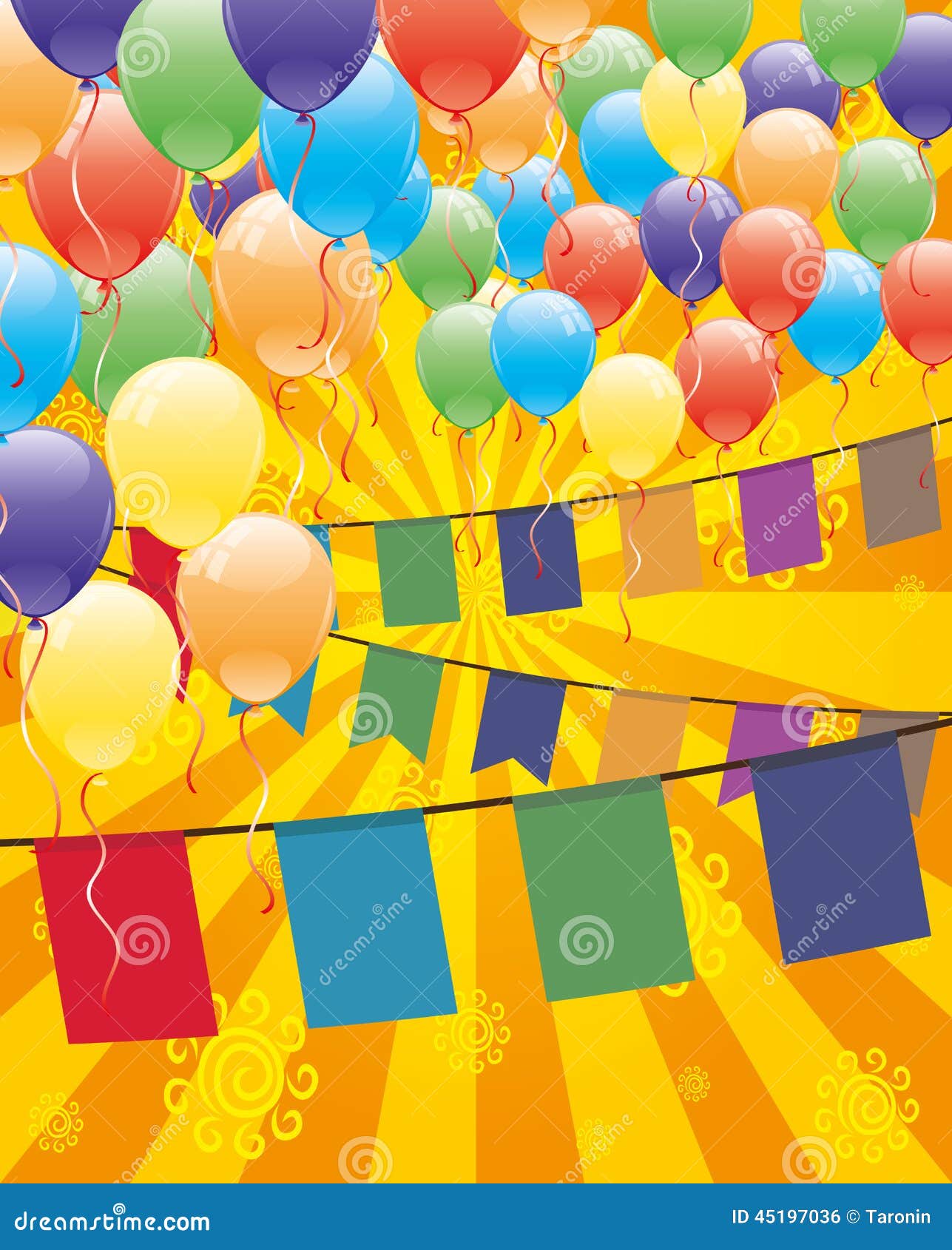 Vector festive banner. stock vector. Illustration of garland - 45197036