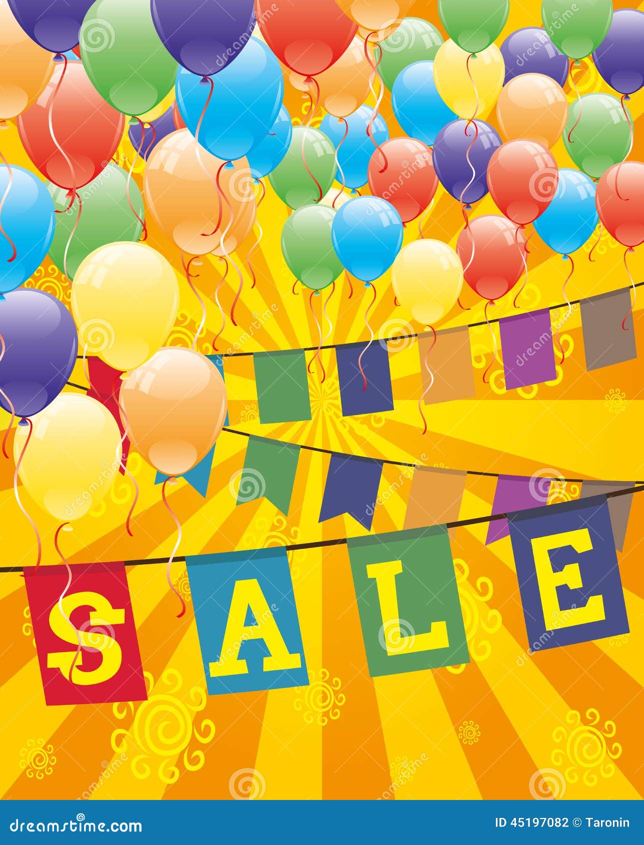 Vector Festive Banner. Sale. Stock Vector - Illustration of party, icon ...