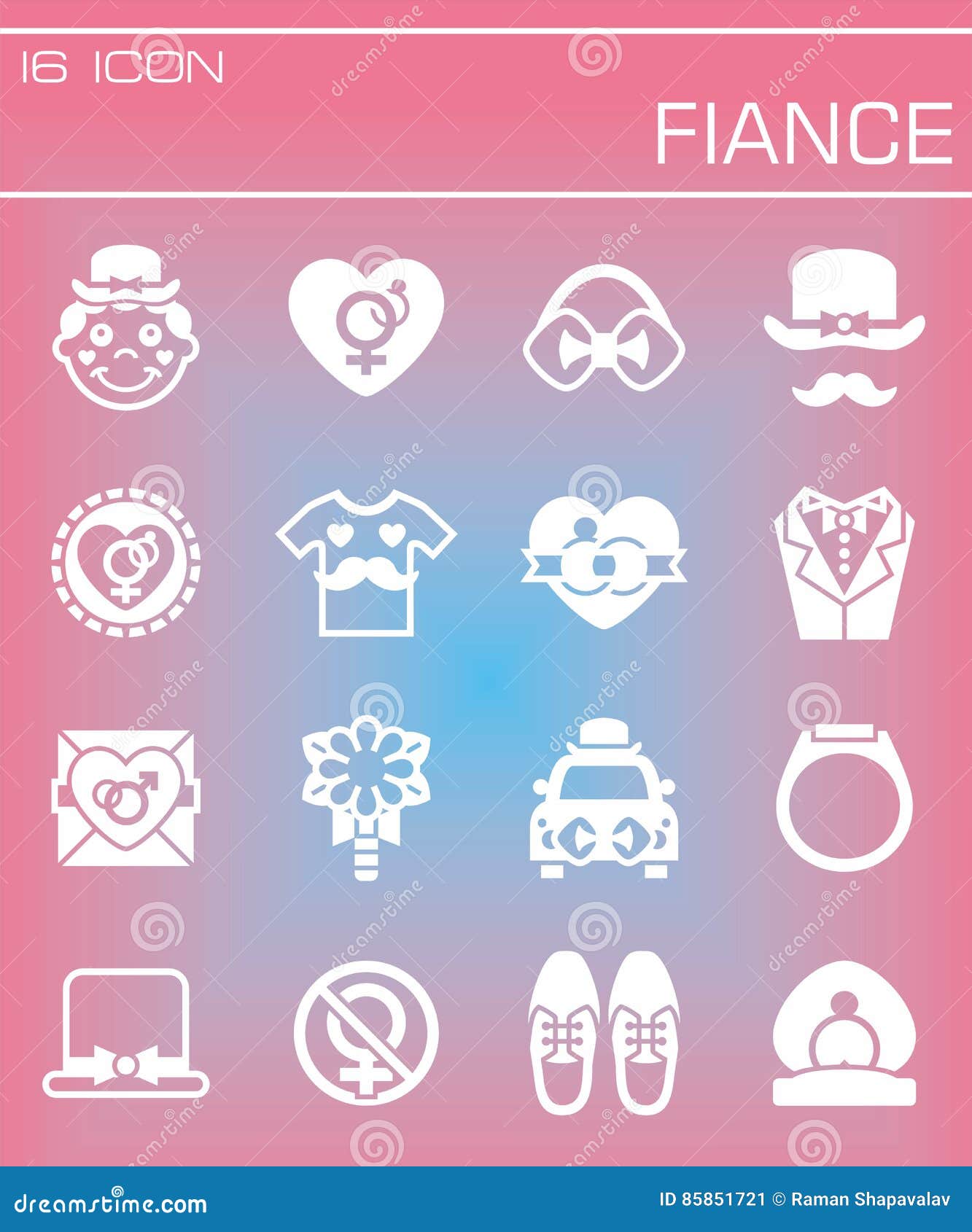 Vector Fiance icon set stock vector. Illustration of objects - 85851721
