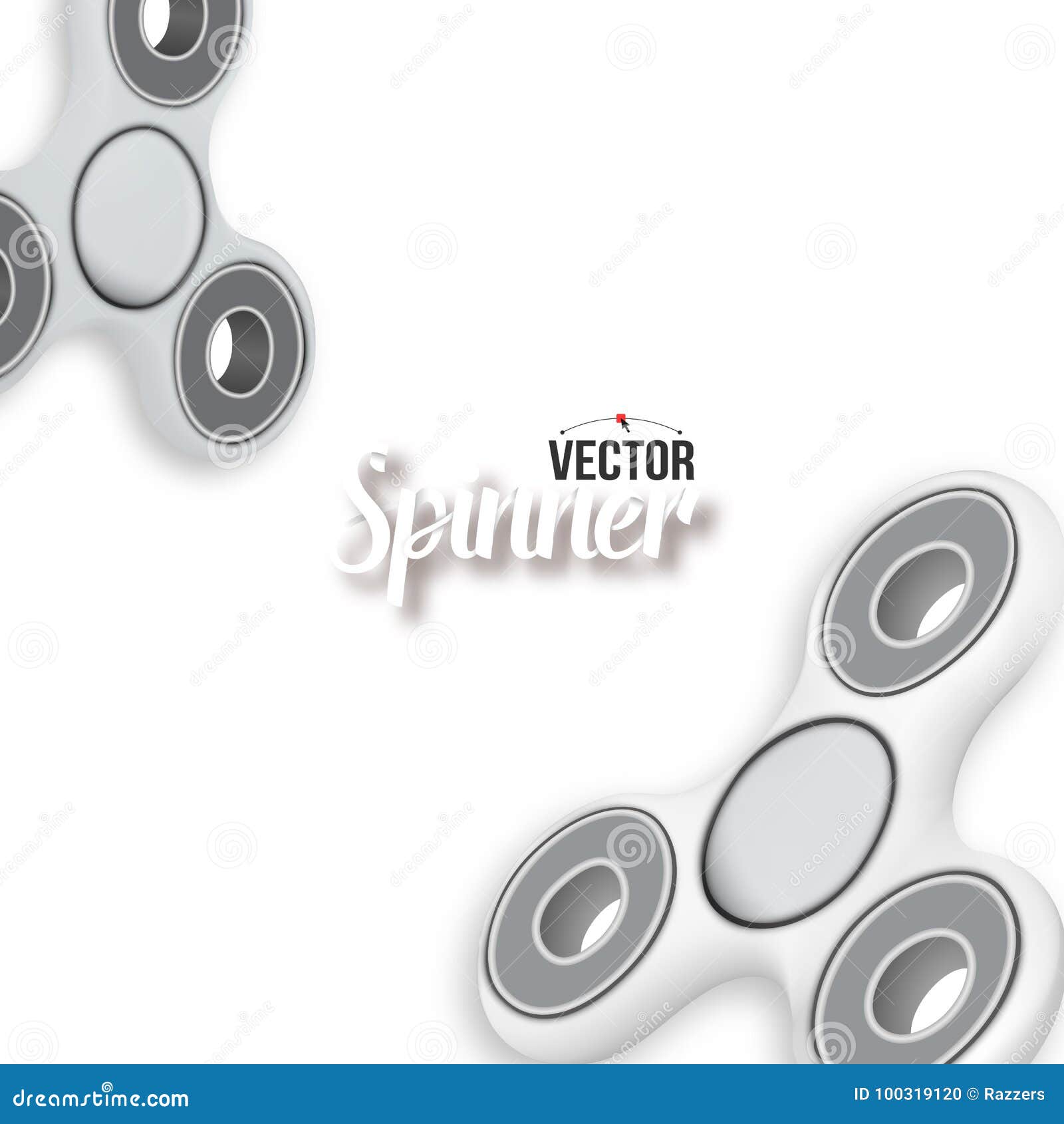Vector Fidget Spinner Banner. 3D Realistic Modern Relaxation Spinning ...