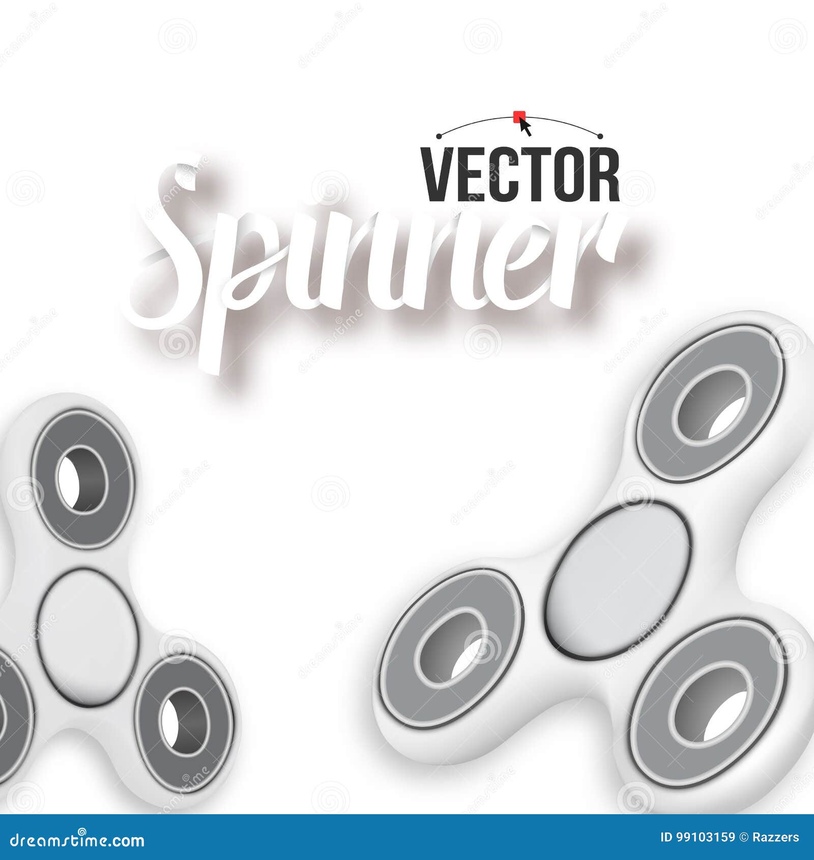 Vector Fidget Spinner Banner Template. 3D Realistic Vector Modern ...