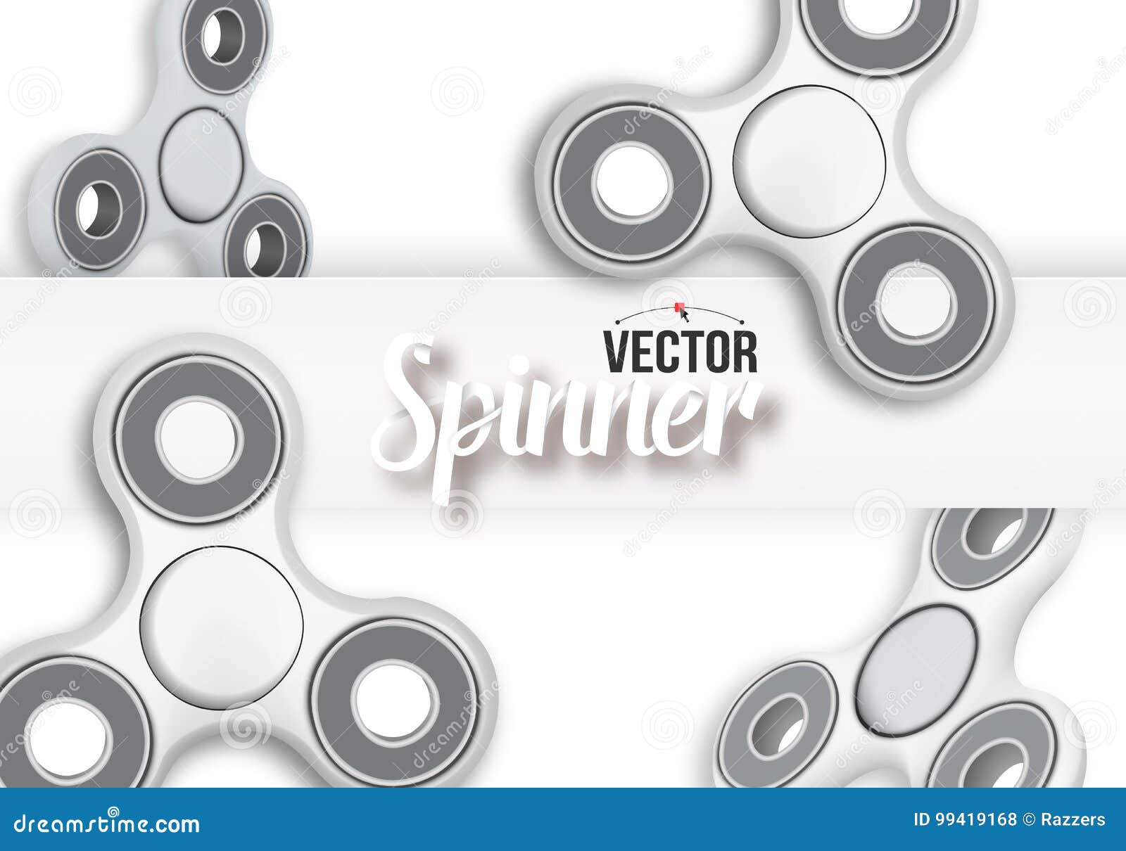 Vector Fidget Spinner Banner Template. 3D Realistic Vector Modern ...