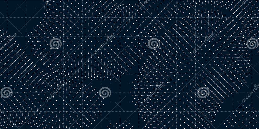 Vector Field Visualization of Forces. Magnetic or Gravitational ...