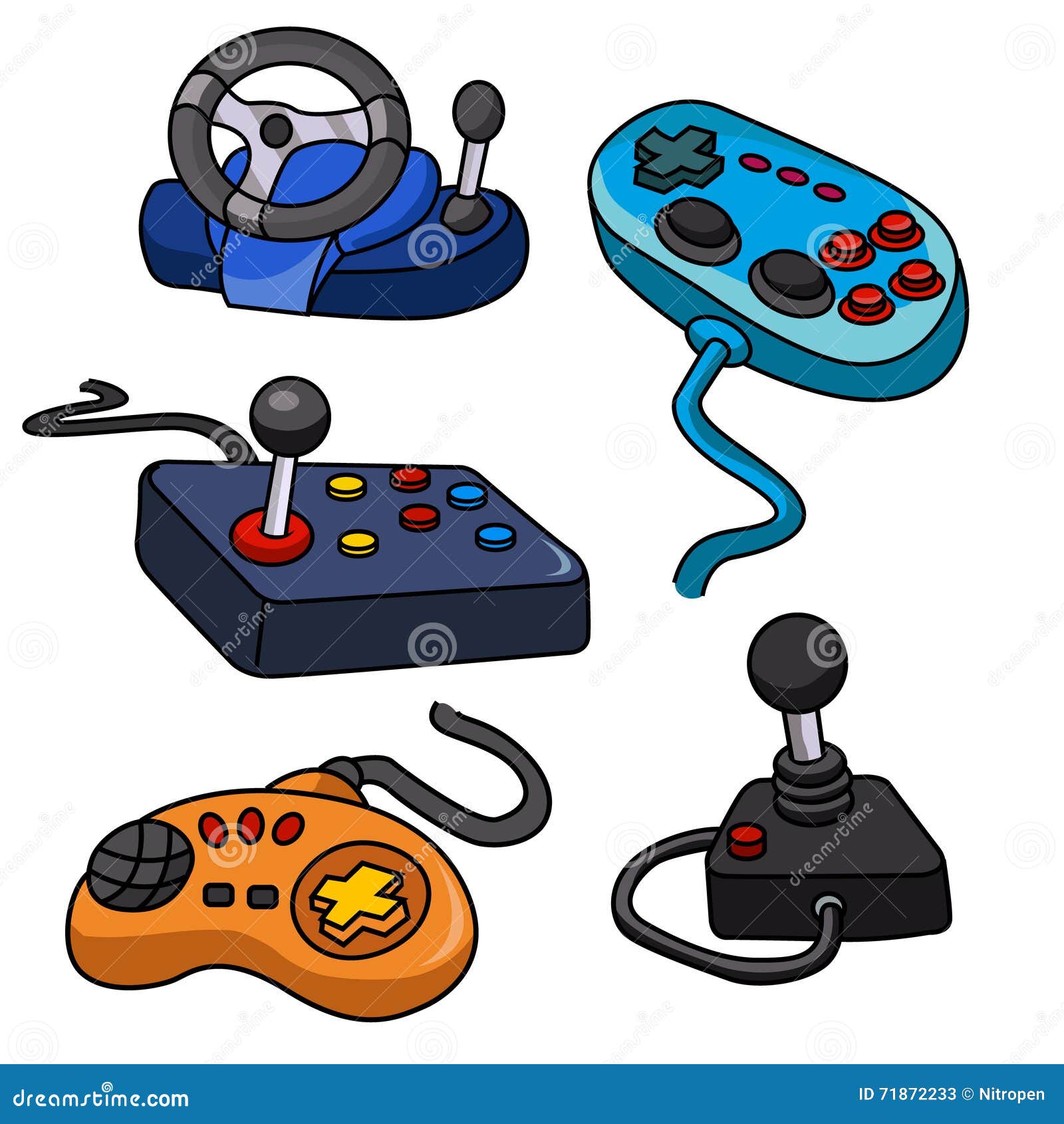 Vector Fijado: Controles Del Videojuego Ilustración del Vector ...