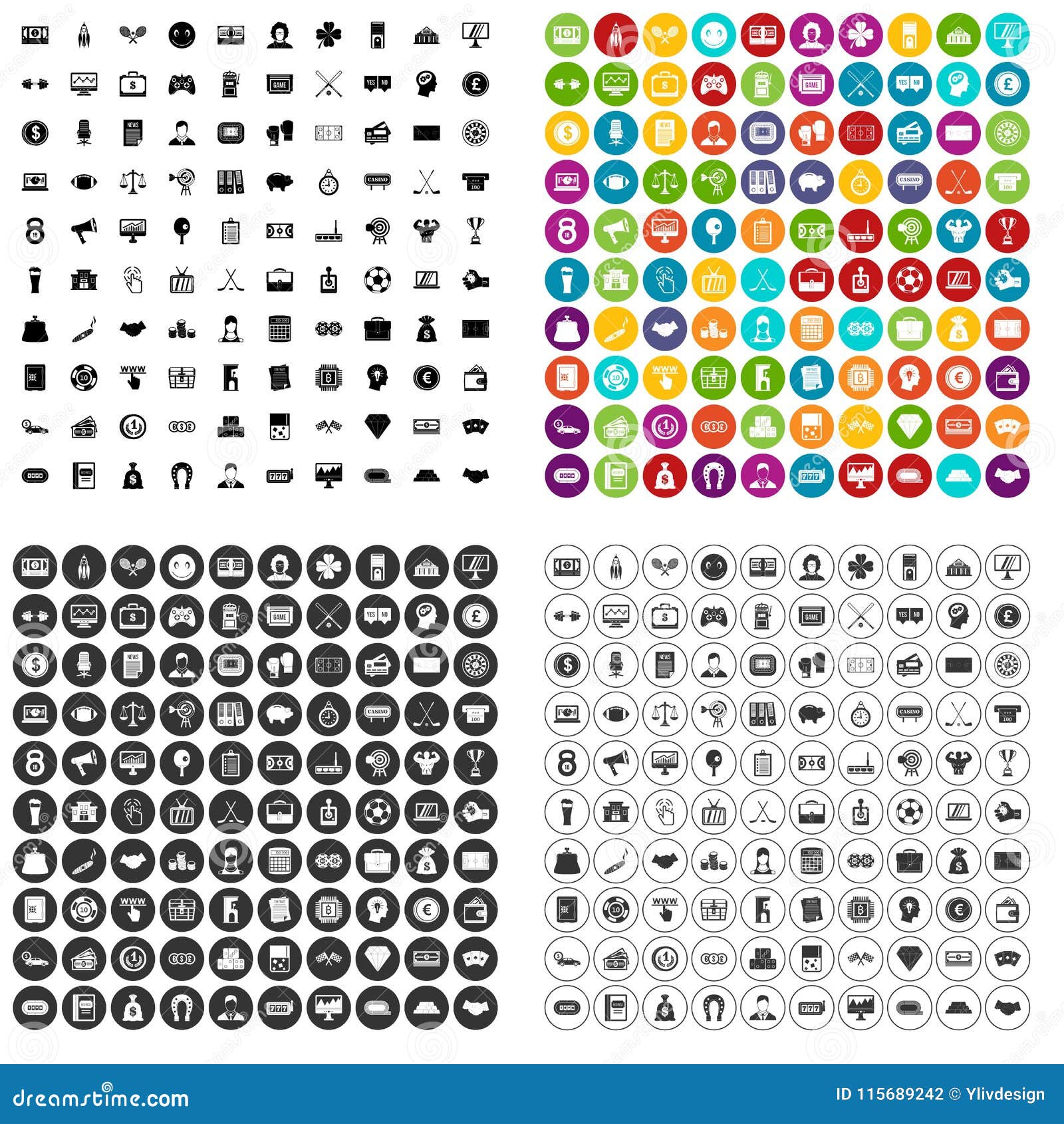 100 Vector Fijado De Los Montos Totales Iconos Variable Ilustración del ...