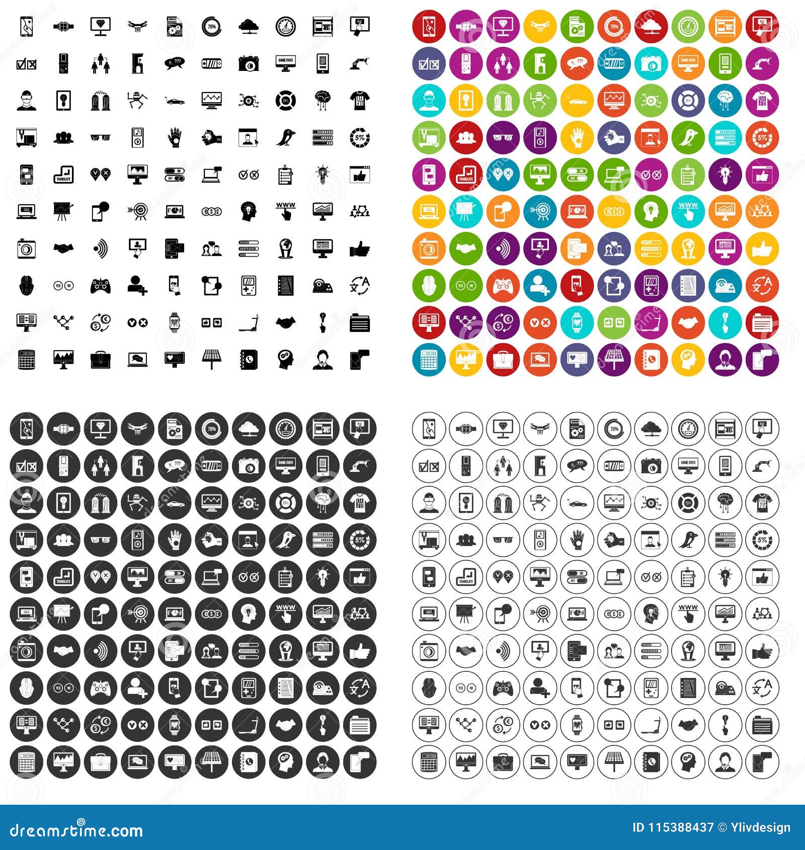 100 Vector Fijado Del Interfaz Iconos Variable Ilustración del Vector - Ilustración de ...
