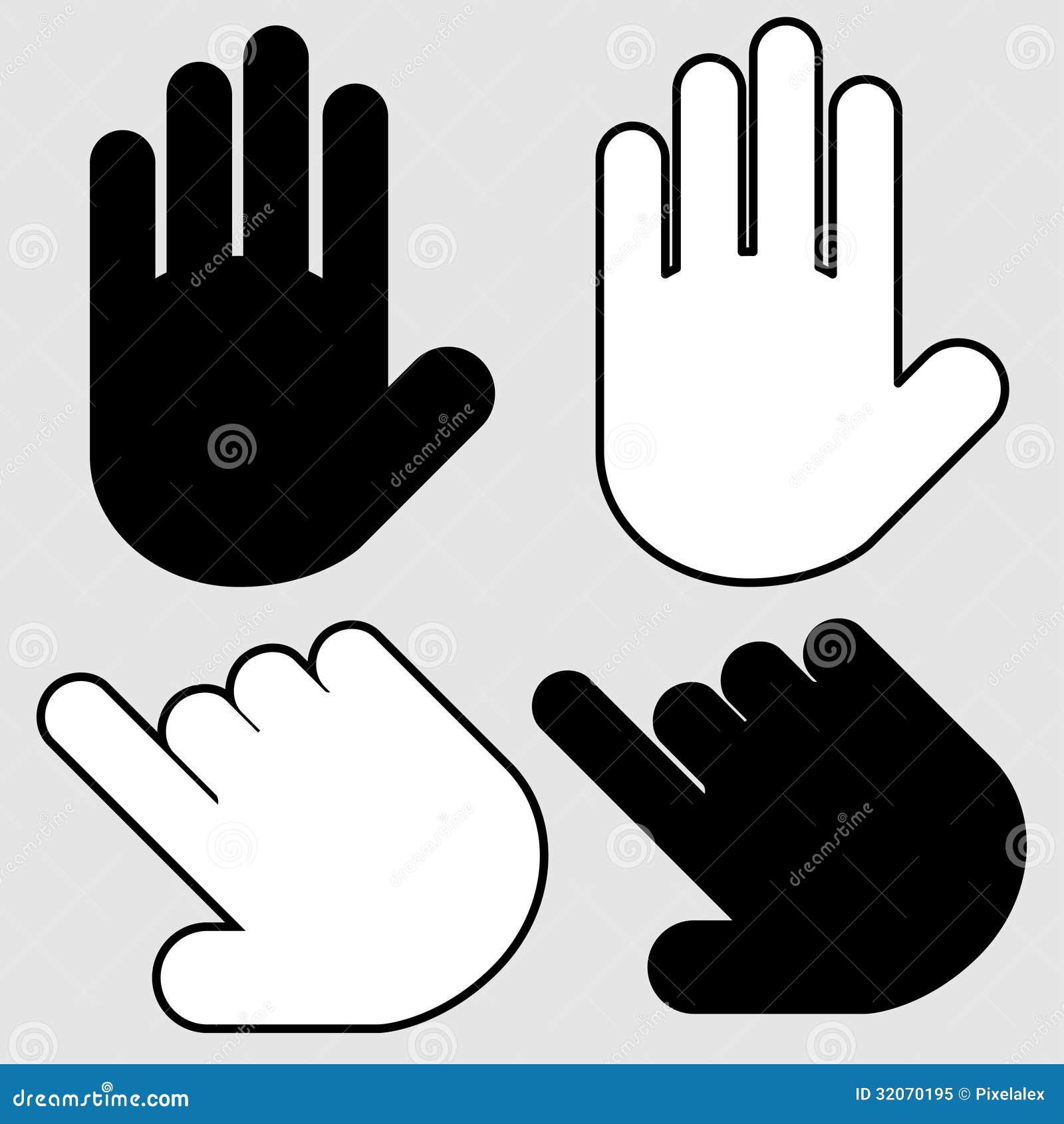 Vector fijado manos ilustración del vector. Ilustración de elemento ...