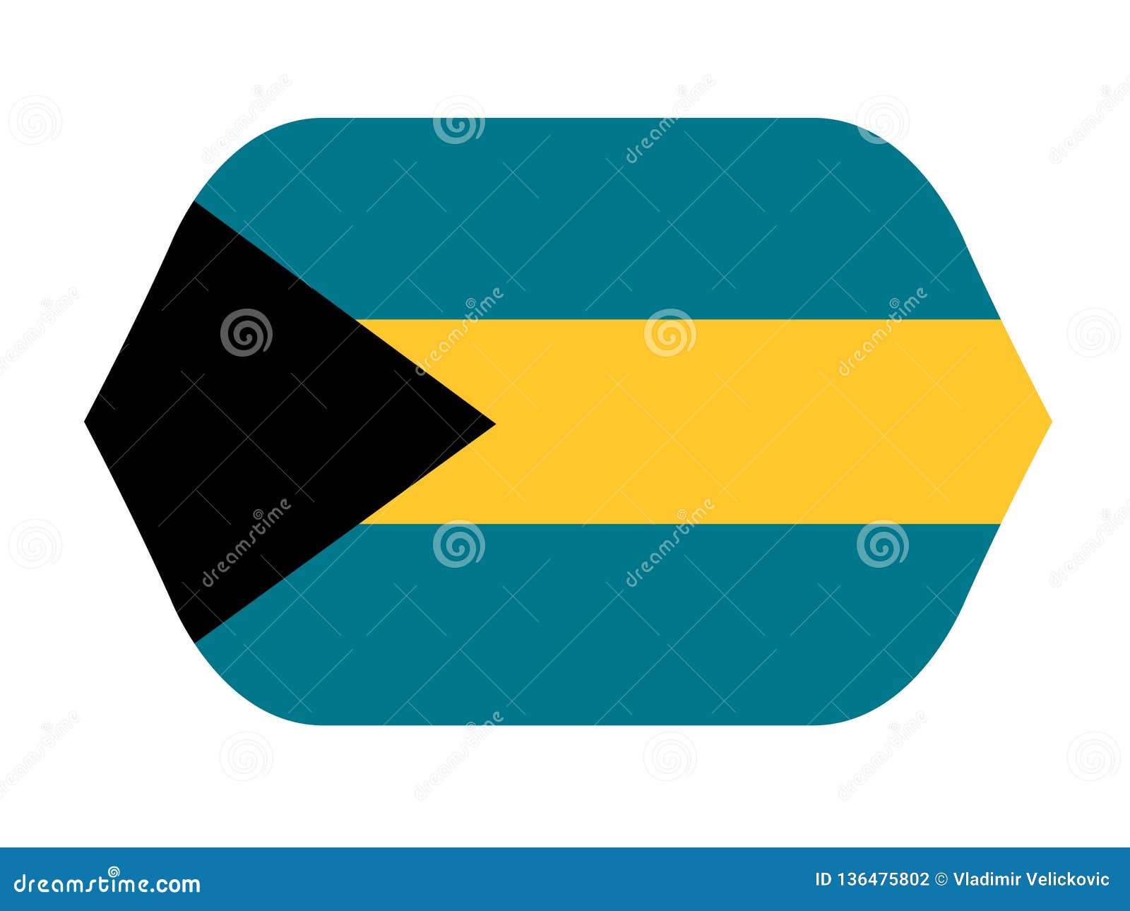 Bahamas Flag - Commonwealth of the Bahamas Stock Vector - Illustration ...