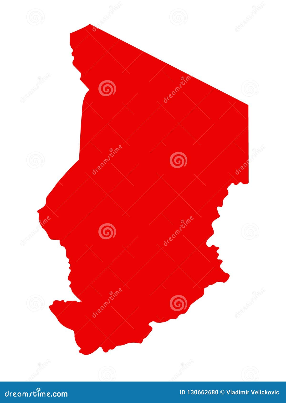 Chad Map - Country in North-central Africa Stock Vector - Illustration ...